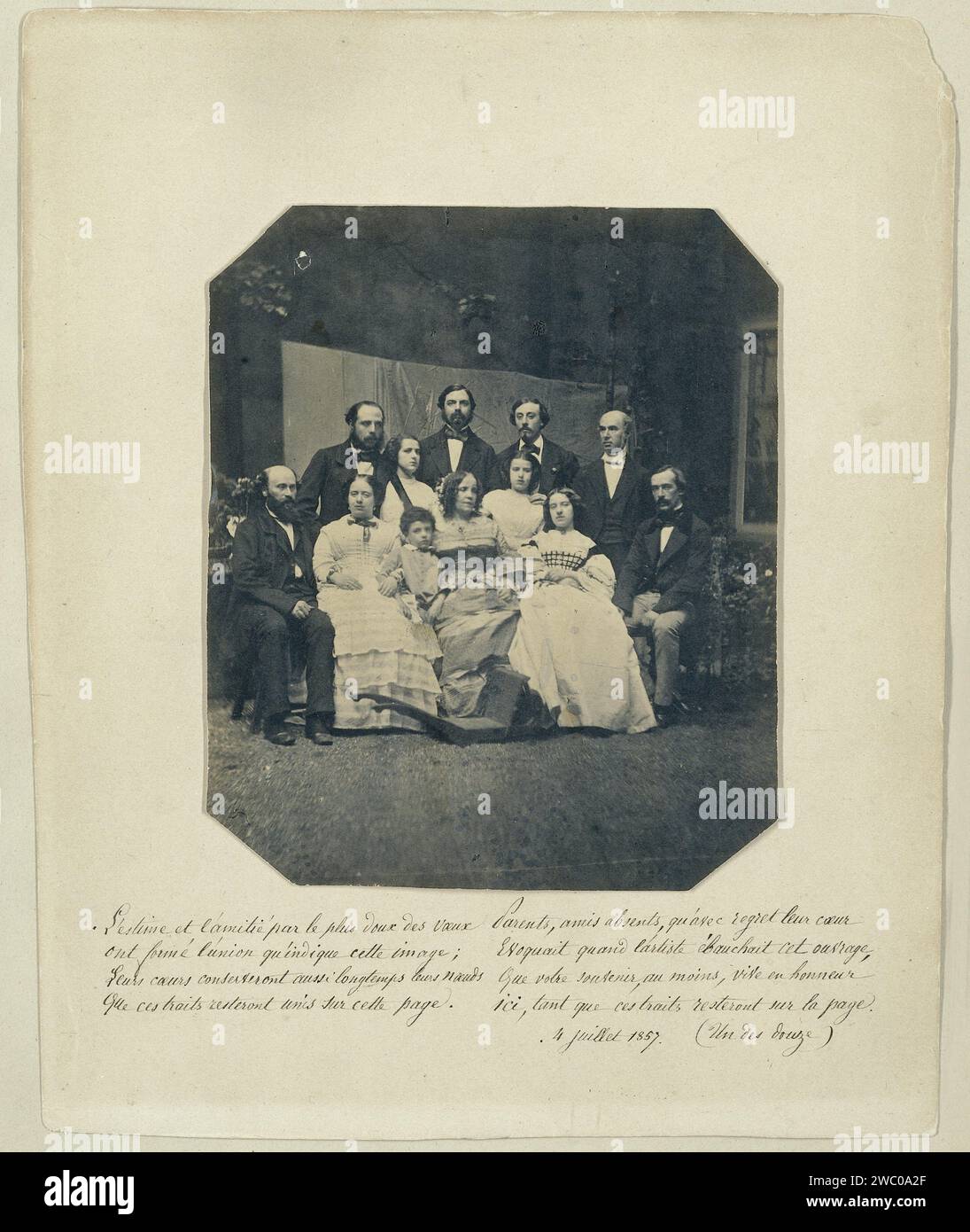 Group portrait of the Asser family, with Marie Eugène Bour, the sons ...