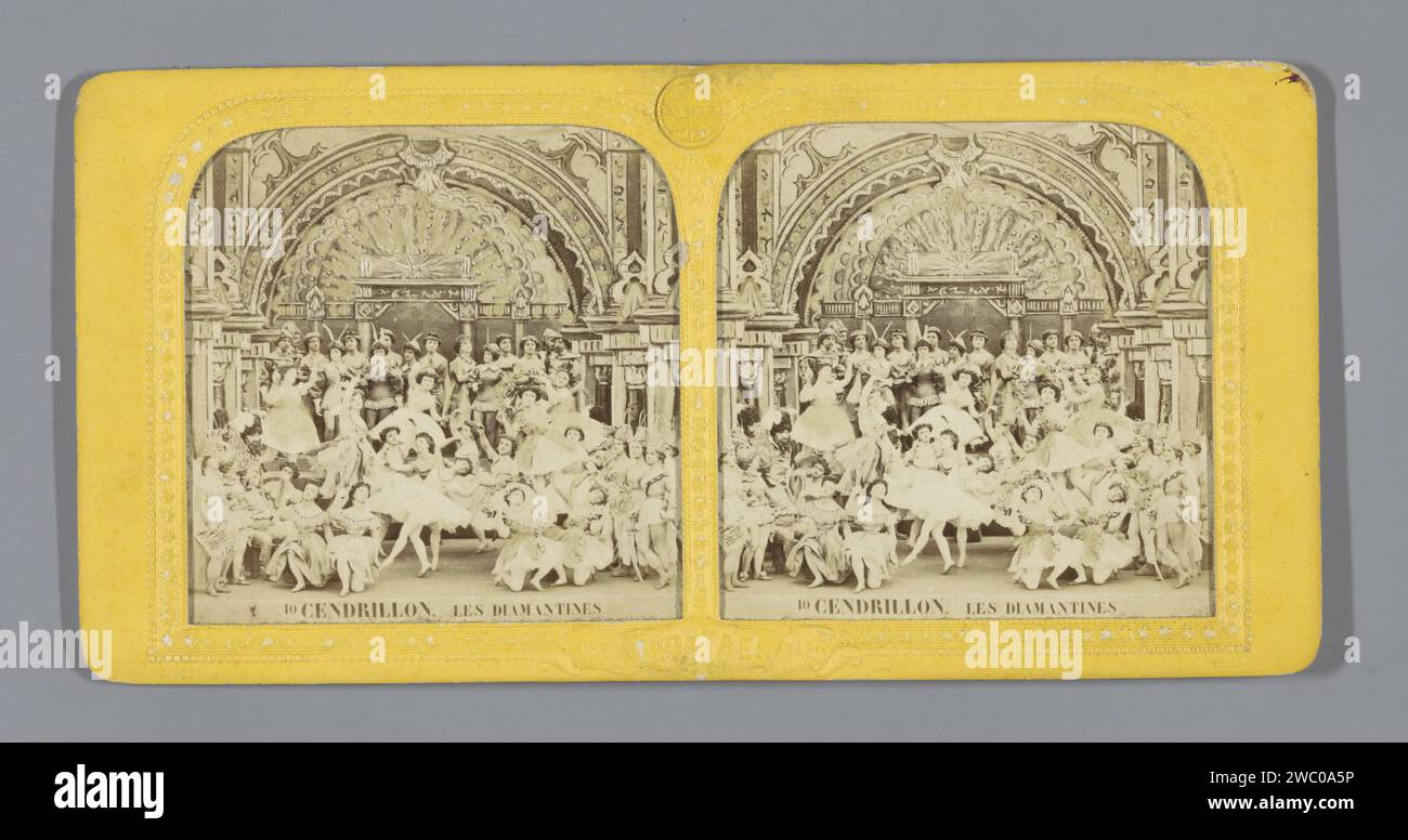 Scene from Cinderellaester, Charles Dauvois, 1867 tissue stereograph ...
