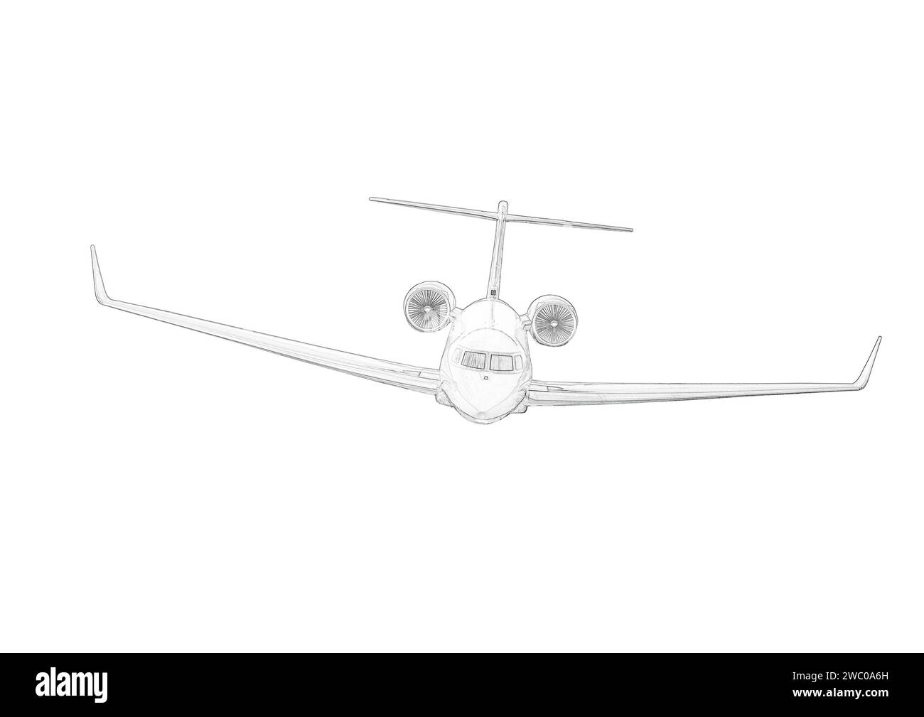 a small private jet airplane isolated in white studiobackground Stock ...