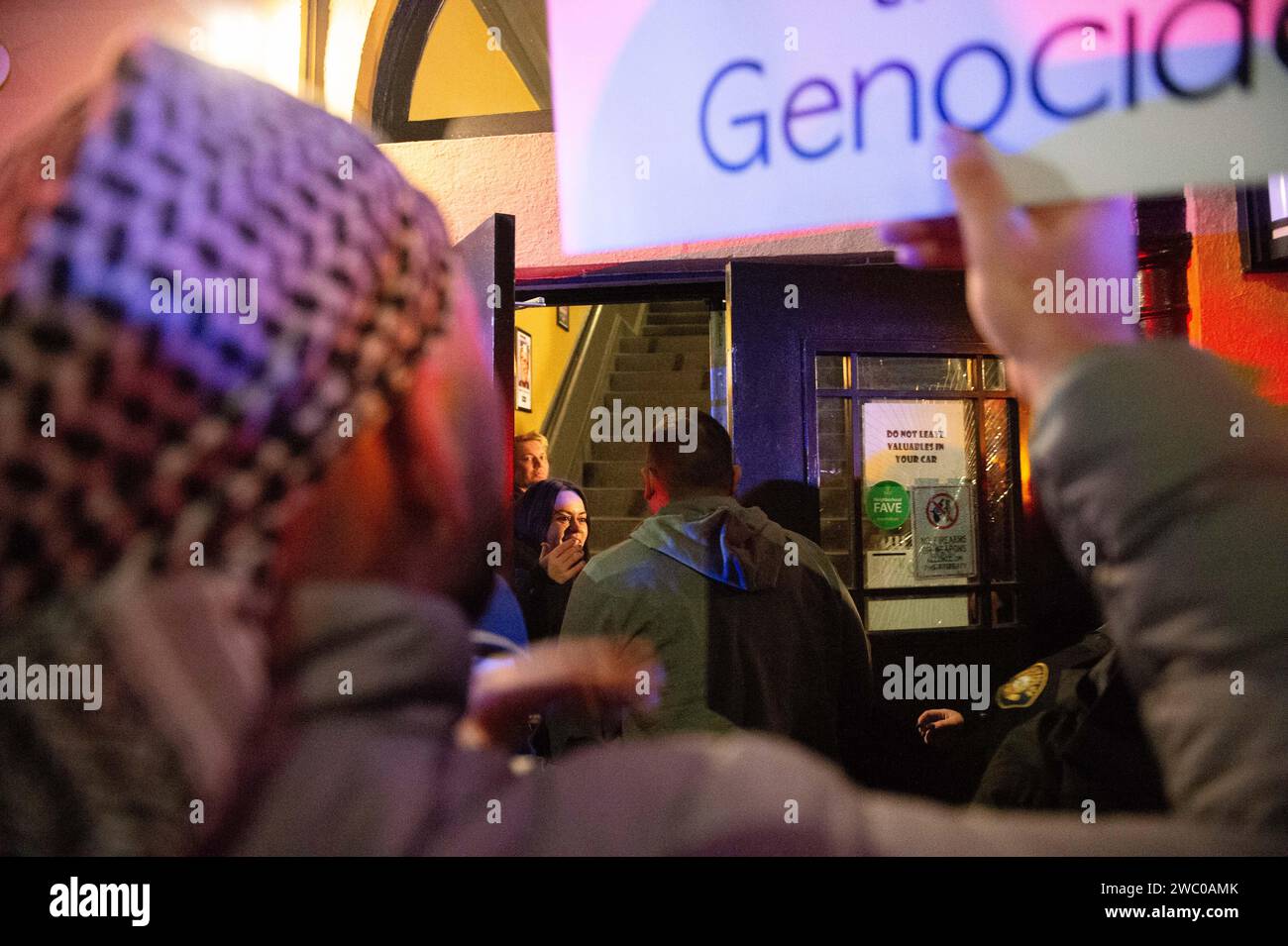 Portland, Oregon, USA. 12th Jan, 2024. Helium Comedy Club staff ...