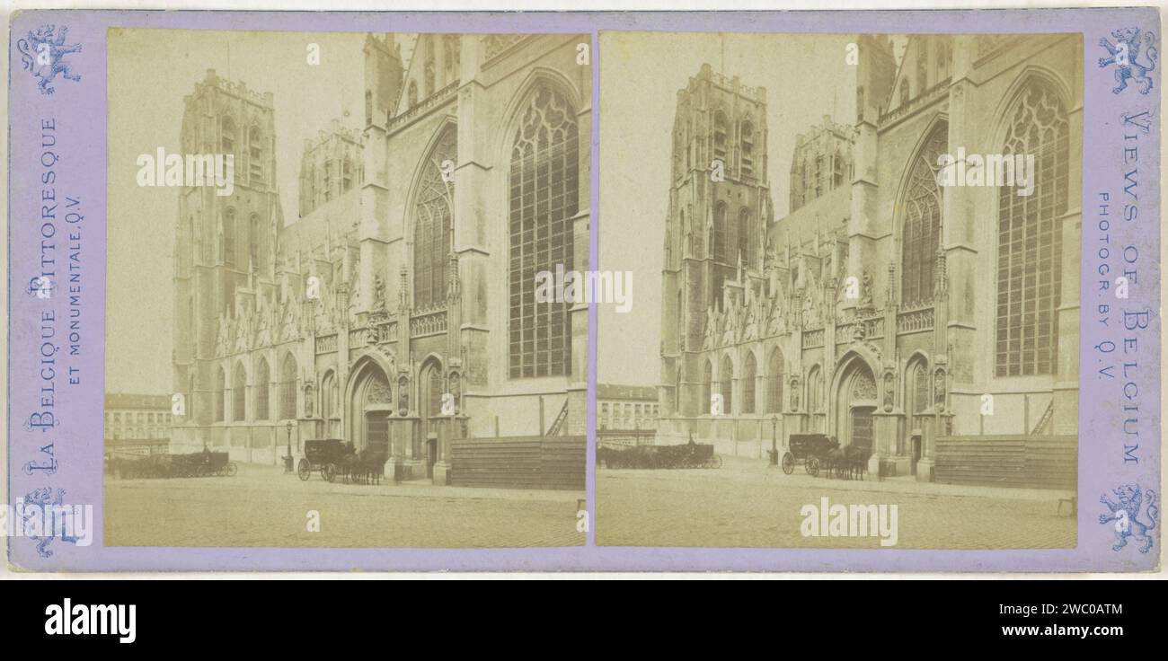 View of the southern side of the Cathedral of Sint-Michiel and Sint ...
