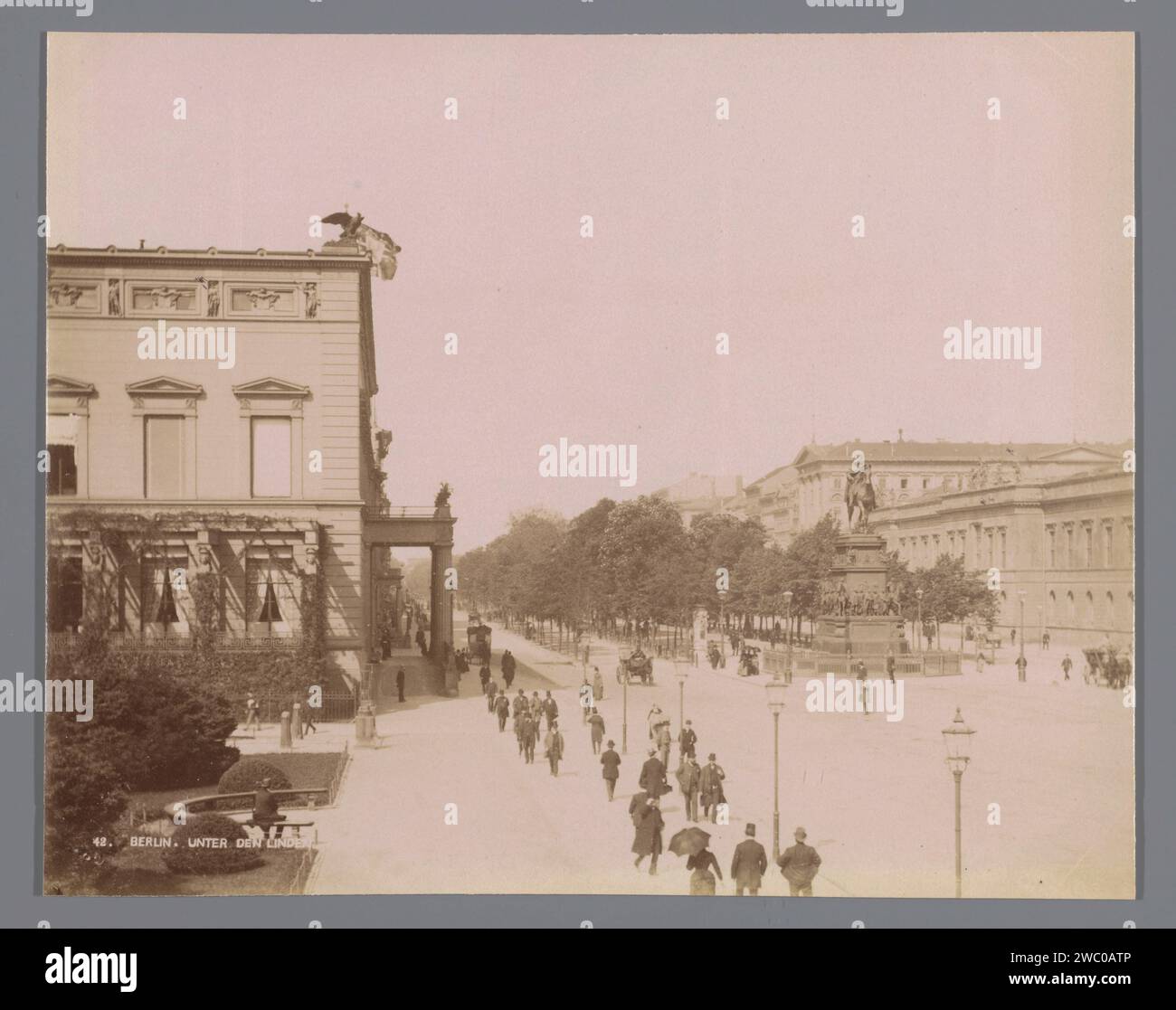View of Unter den Linden in Berlin, Friedrich Albert Schwartz, 1893 ...