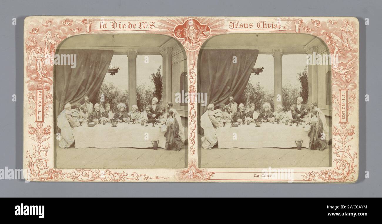 Last Supper, Anonymous, 1864 - 1905 tissue stereograph Paris cardboard ...