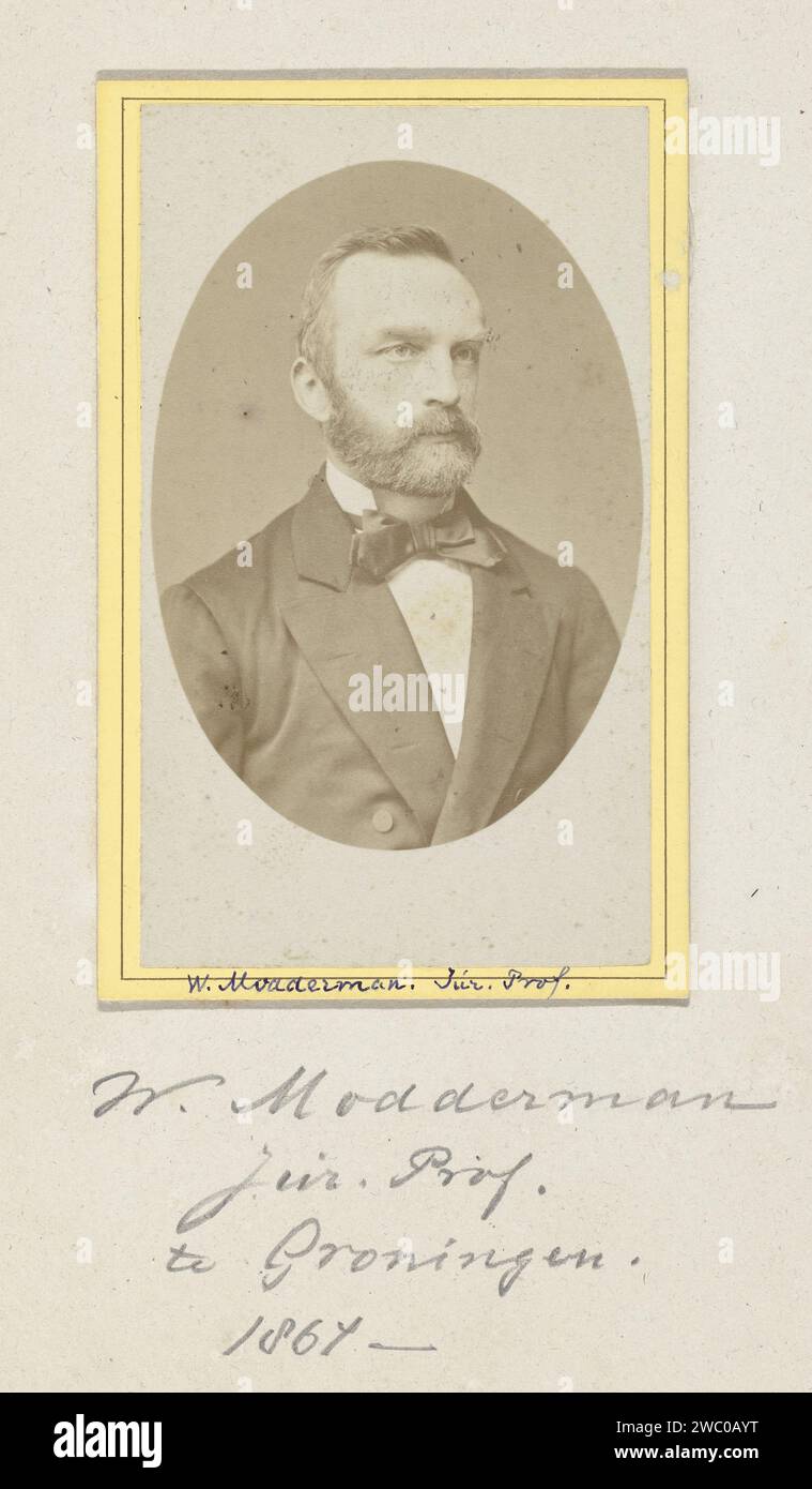 Portrait of Professor W. Modderman, Anonymous, 1864 - 1880 Photograph ...