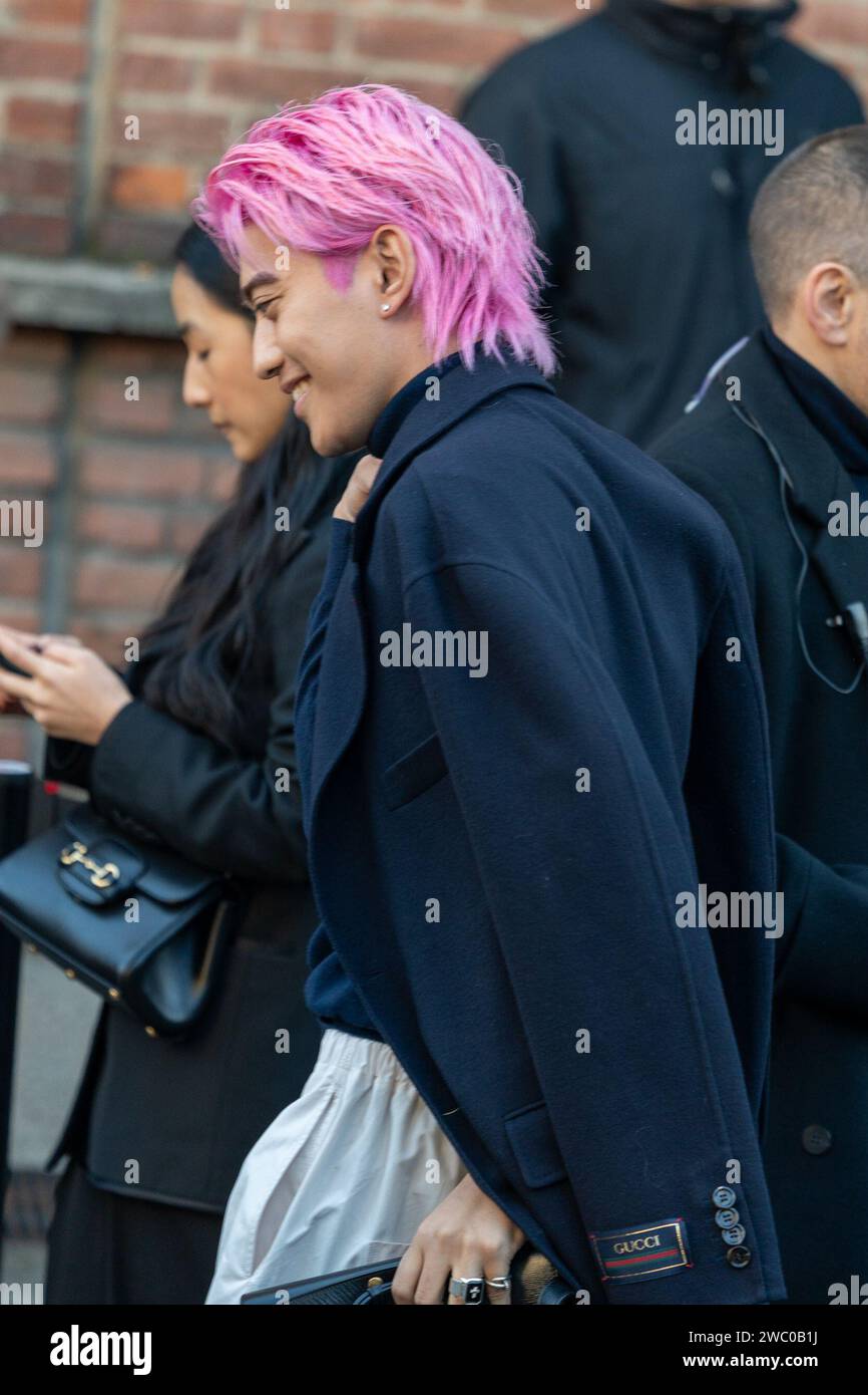 Milan, Italy. 12th Jan, 2024. Yamato Inoue At The ''Gucci Ancora ...