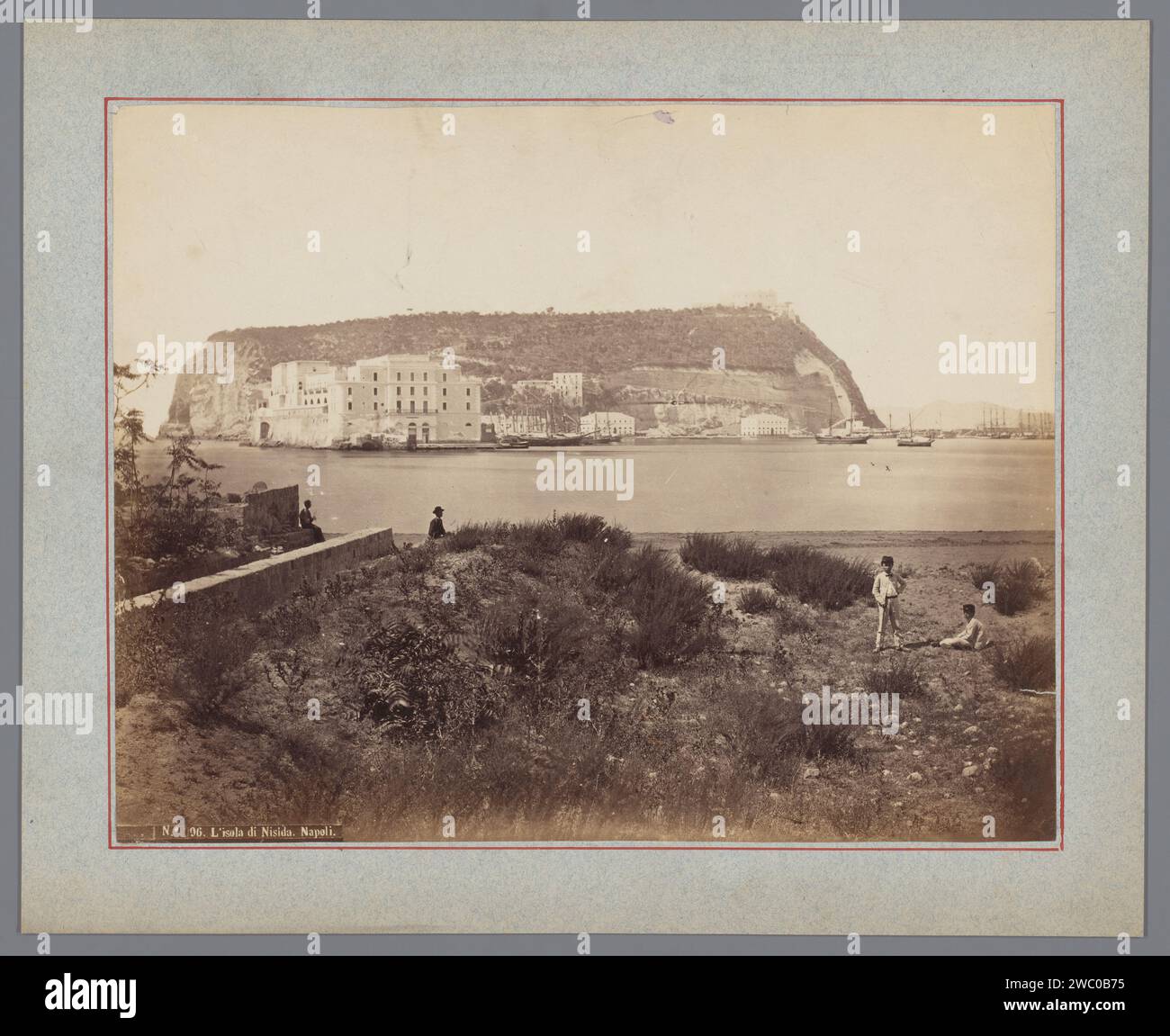 View of the island of Nisida in the bay of Naples, Roberto Rive ...