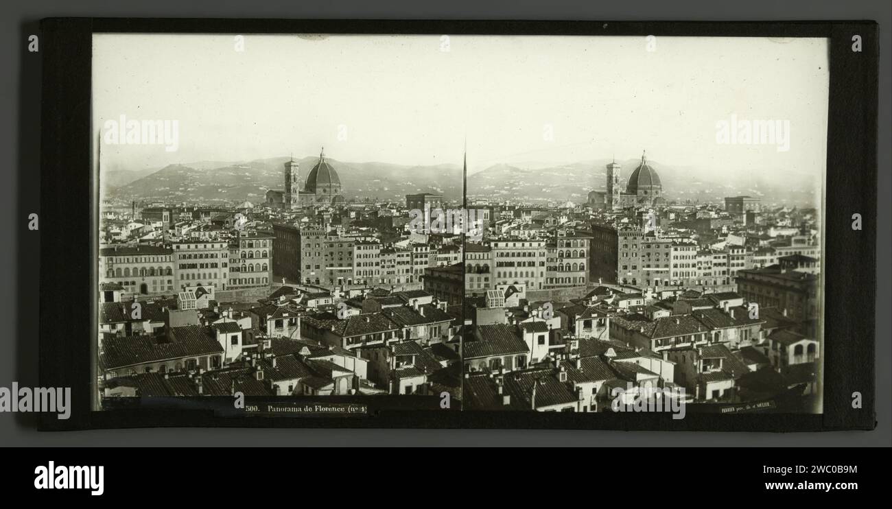 GEZICHT OP Florence, Ferrier father -son and Soulier, 1860 - 1870 ...