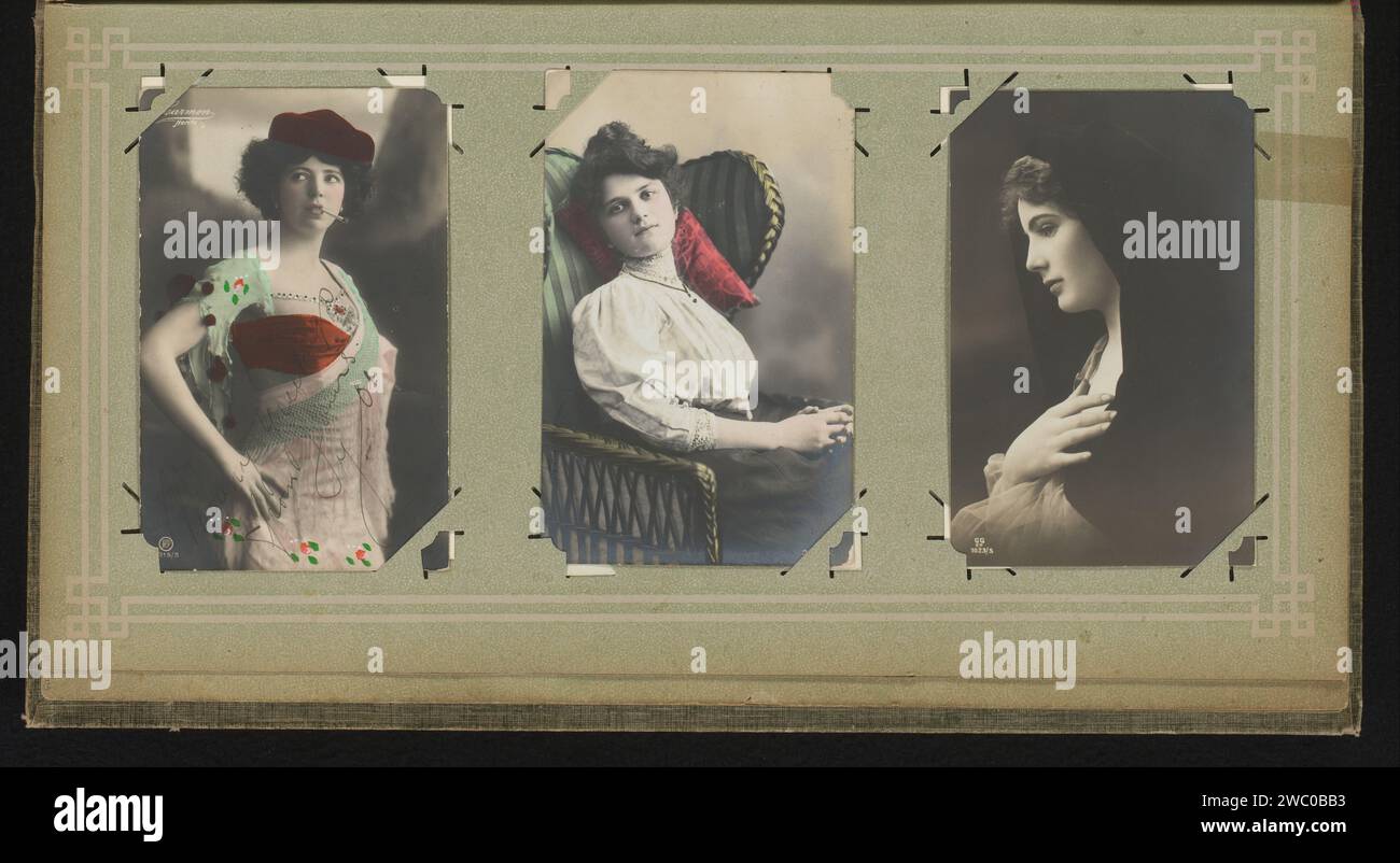 Three portraits of young women, Georg Gerlach & Co., 1900 - 1930 ...