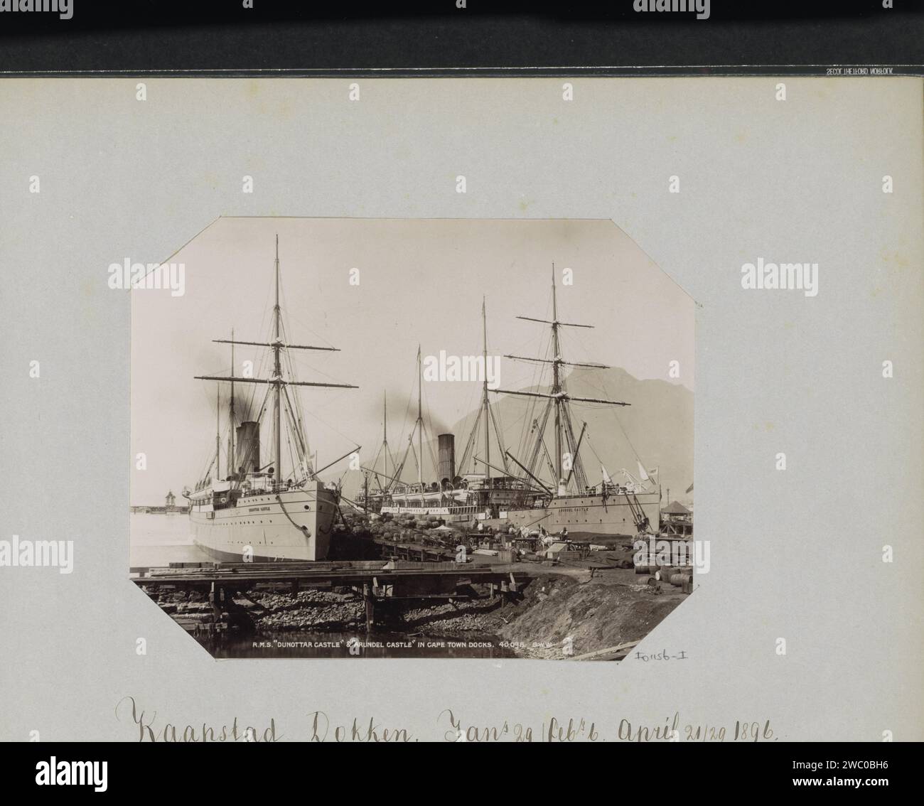 R.M.S. "Dunottar Castle" and "Arundal Castle" in the port of Cape Town ...