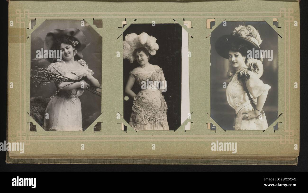 Three portraits of Women, Anonymous, 1900 - 1930 photograph These ...