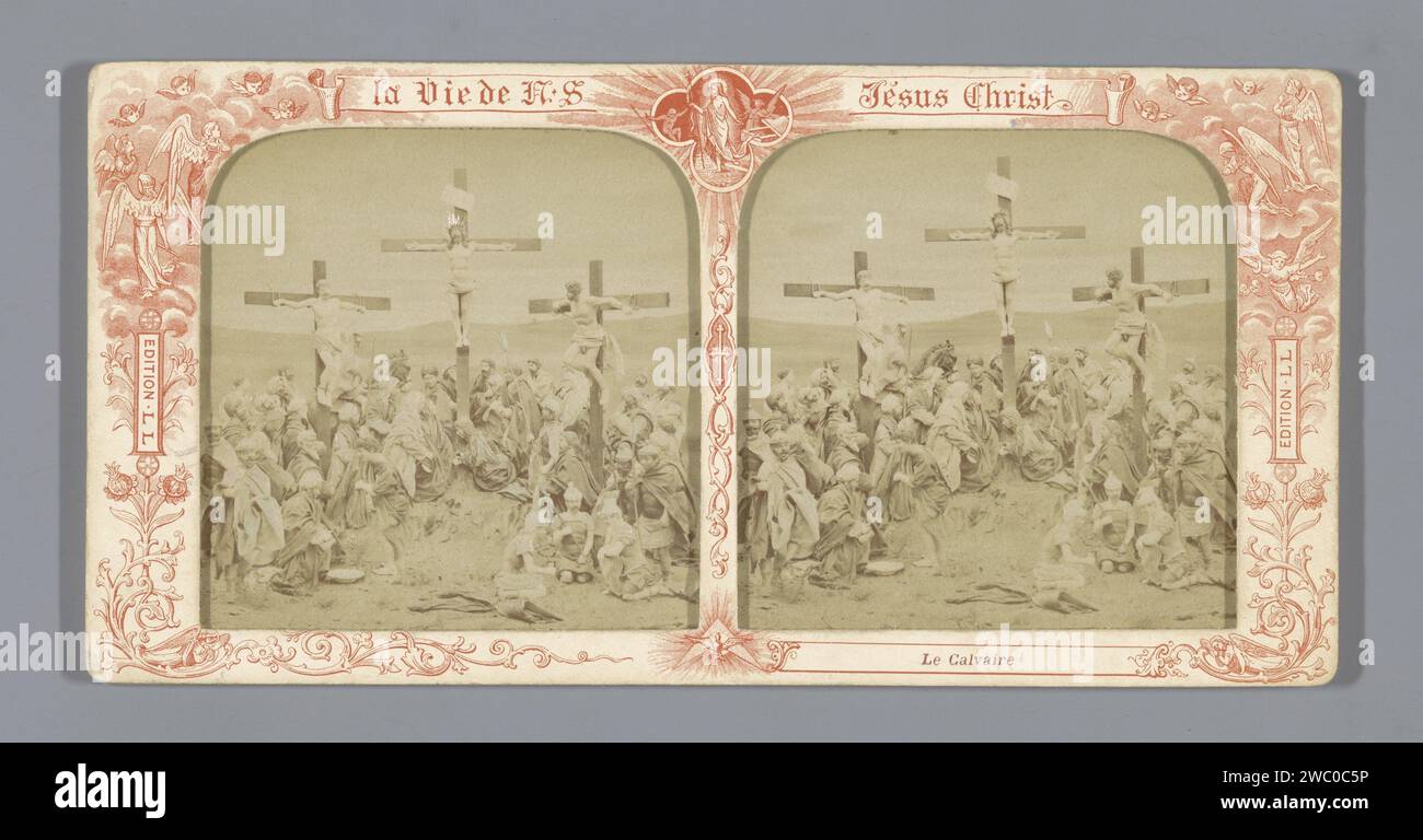 Three crosses on Golgota, Anonymous, 1864 - 1905 tissue stereograph ...