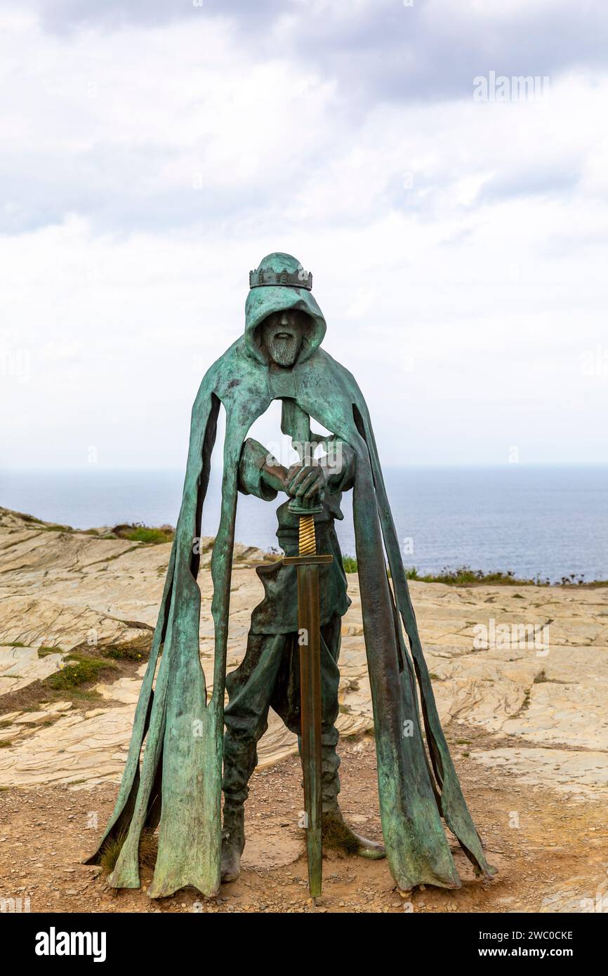 Gallos 8 foot tall ghostly man structure at Tintagel Castle on Tintagel ...