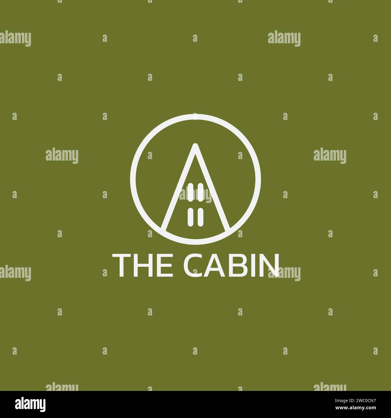 Triangular cabin logo in a circle Stock Vector Image & Art - Alamy