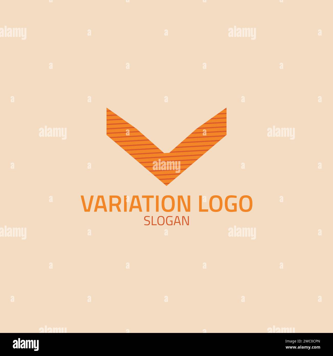 Abstract letter V logo with line pattern Stock Vector Image & Art - Alamy