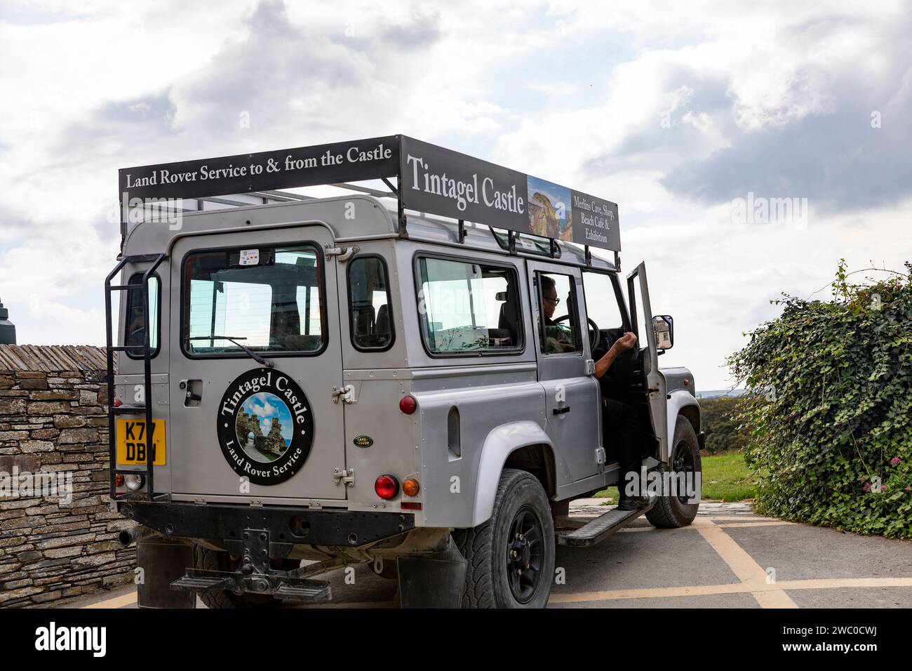 Tintagel Castle, Land Rover Defender provides a service to drive ...