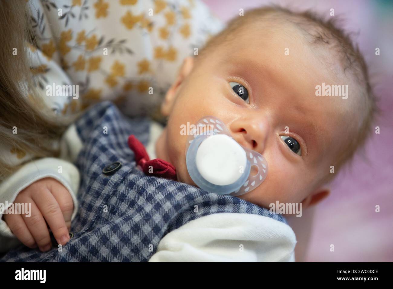Girl holding pacifier hi-res stock photography and images - Alamy