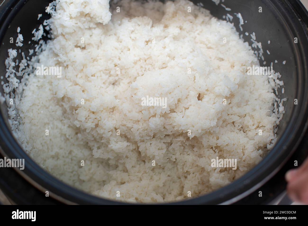 White rice in plate steam hi-res stock photography and images - Alamy