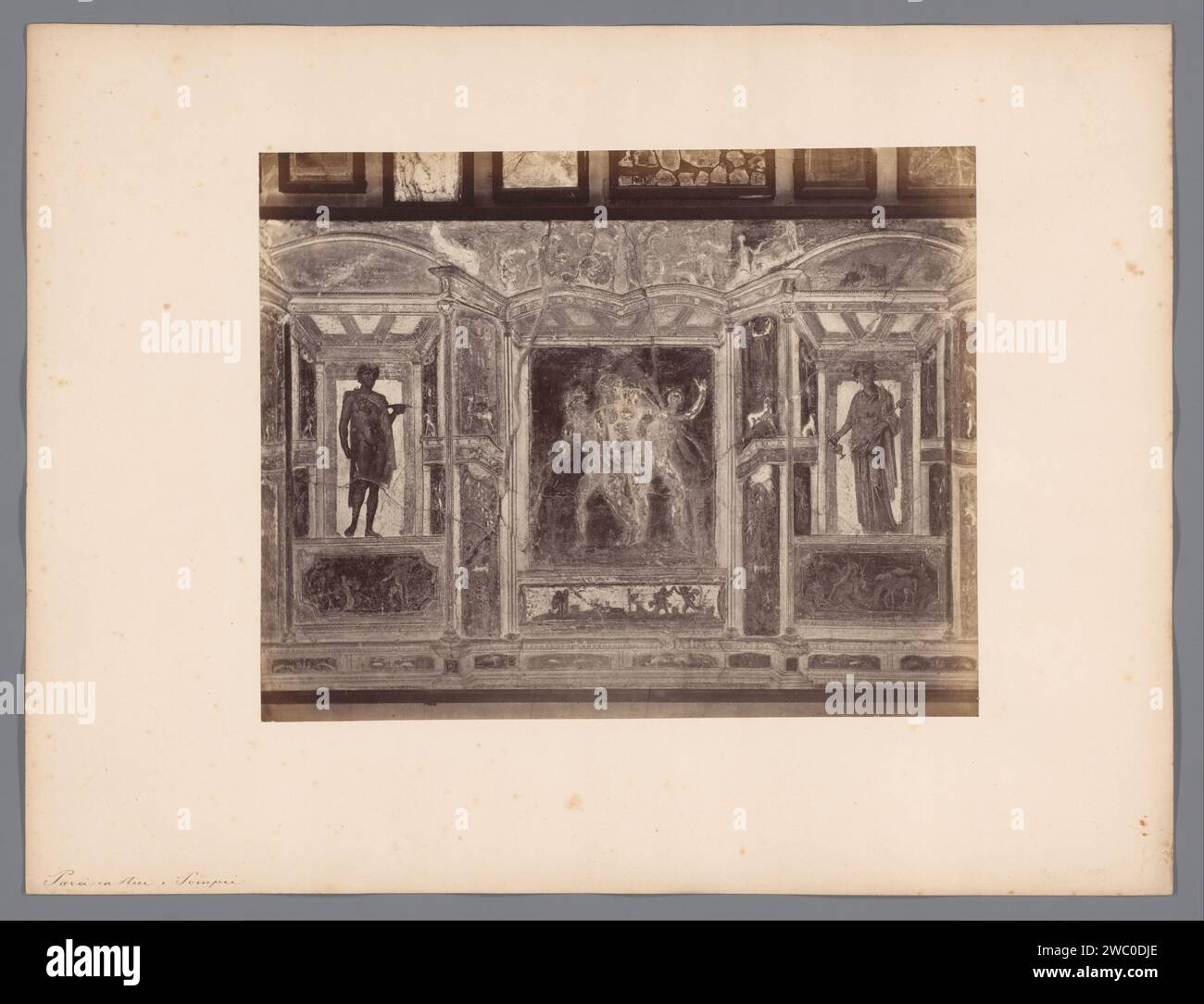 Photo production of a fresco in Pompeii, Italy, Anonymous, 1851 - 1900 ...