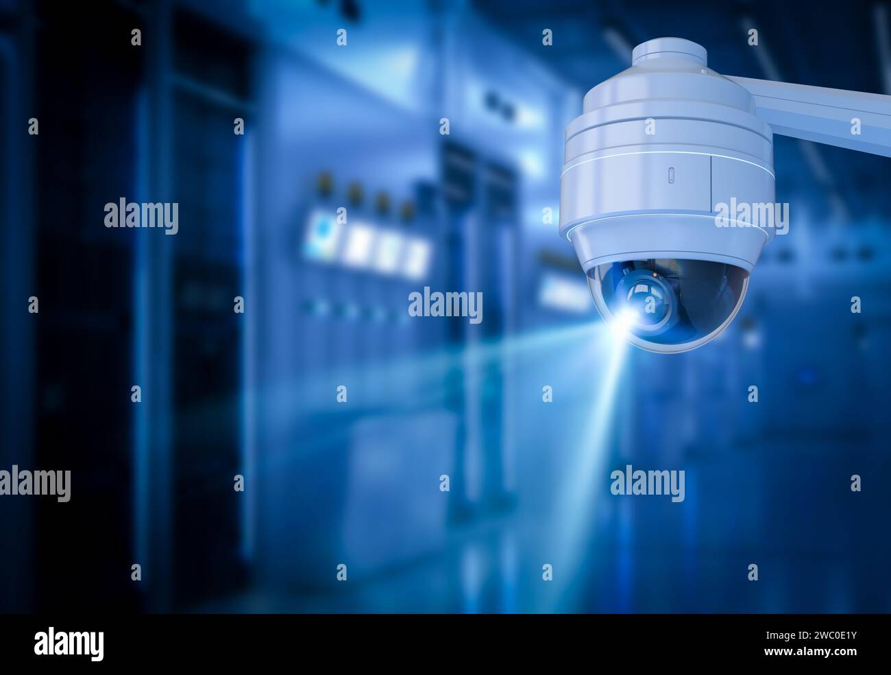 3d rendering security camera or cctv camera in factory Stock Photo - Alamy