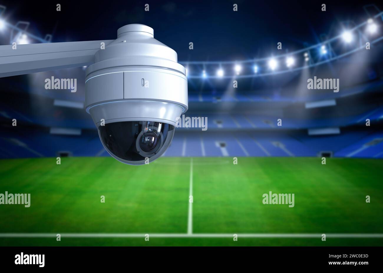 3d rendering security camera or cctv camera in stadium Stock Photo - Alamy