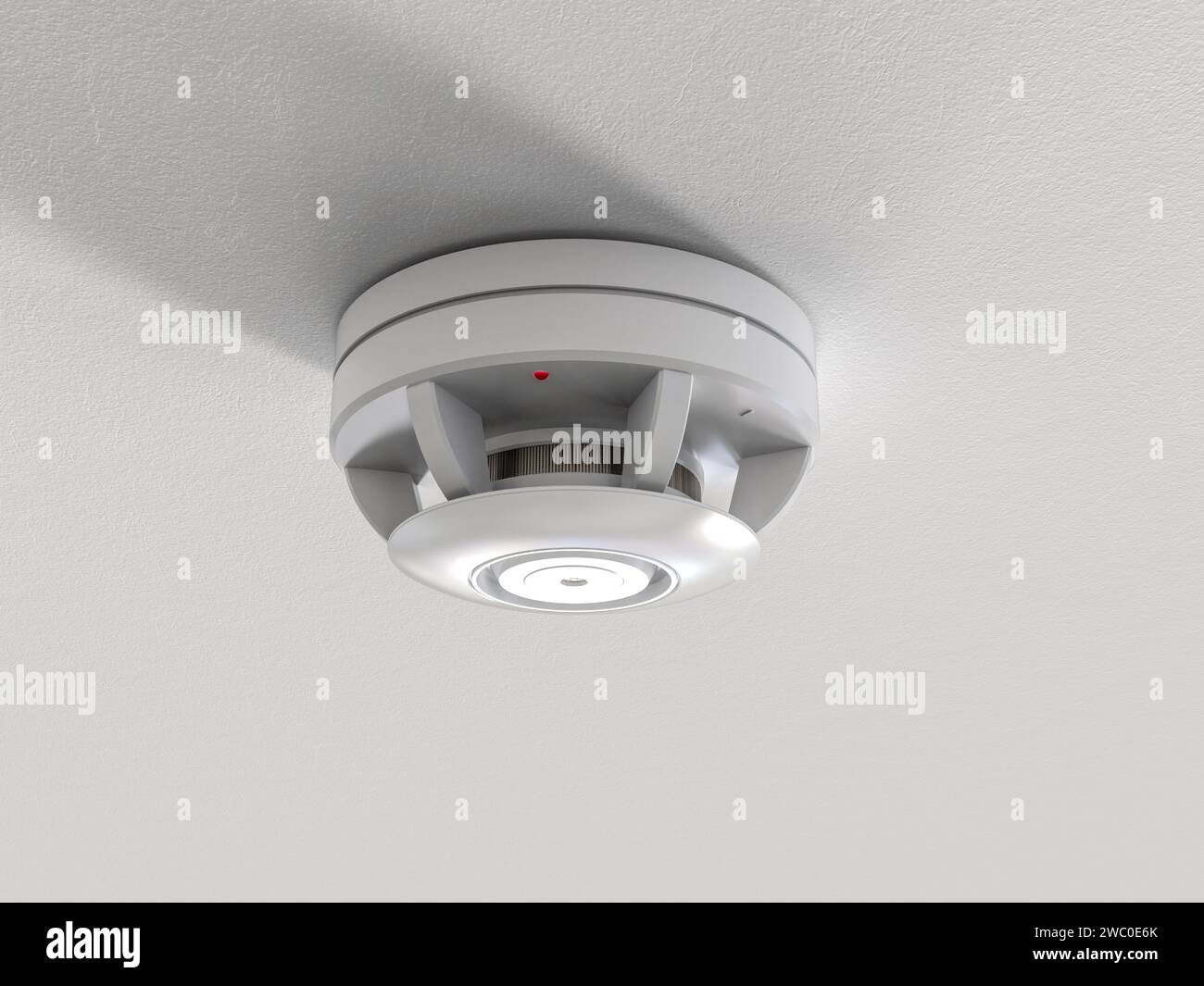 3d rendering smoke detector on ceiling Stock Photo - Alamy