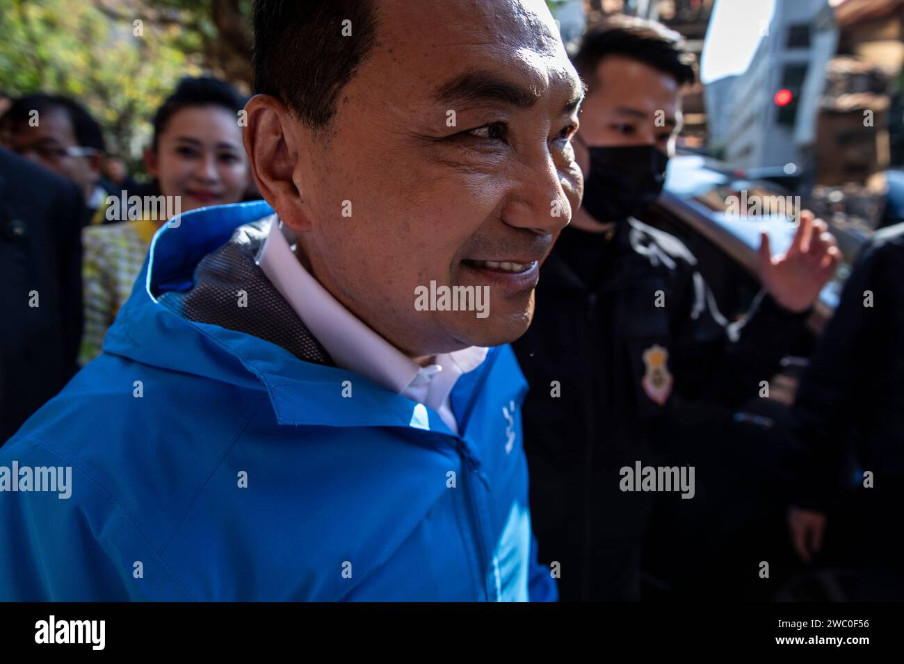Taipei, Taiwan. 13th Jan, 2024. KMT Presidential Candidate Hou Yu-ih is ...