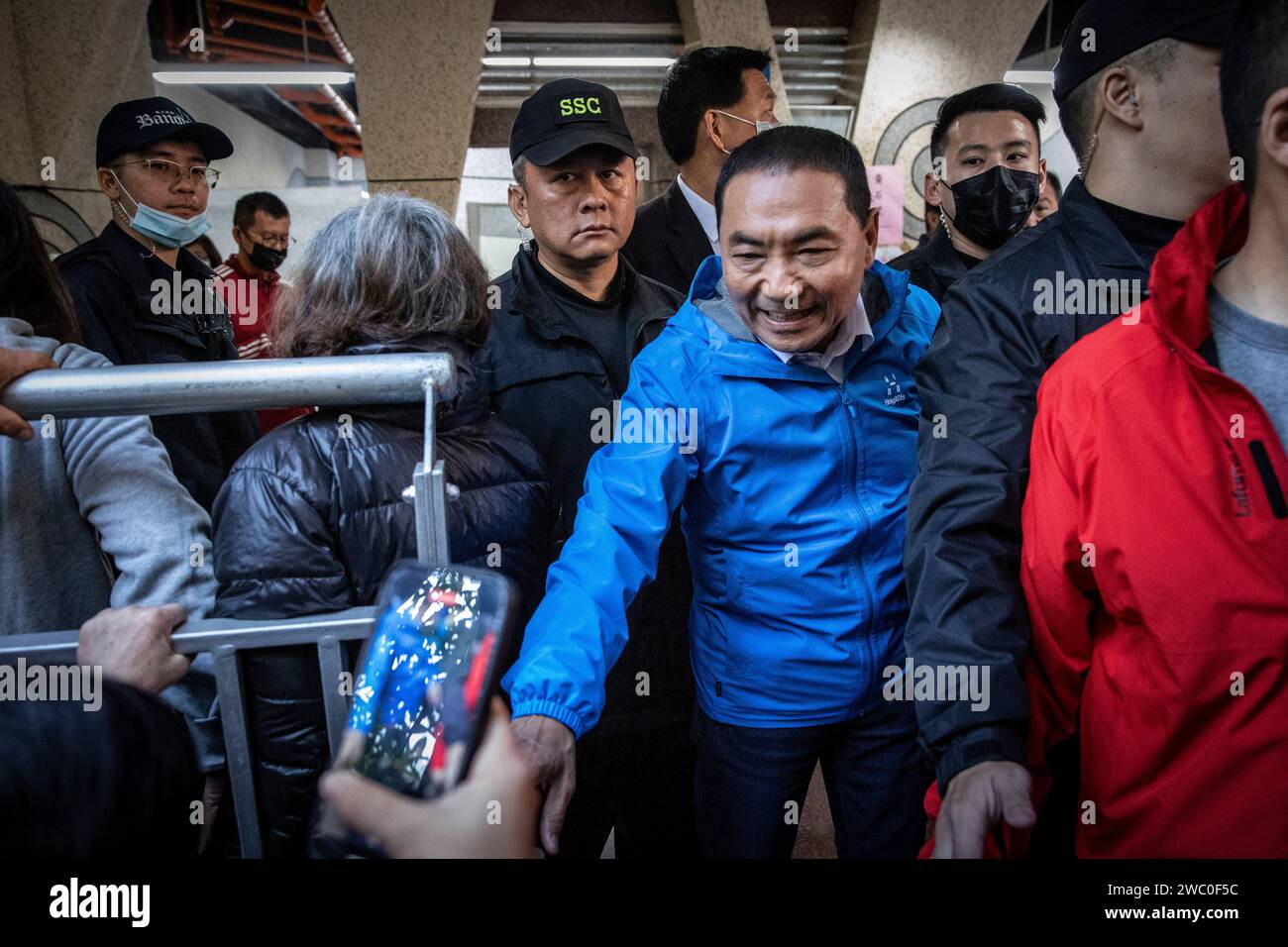 Taipei, Taiwan. 13th Jan, 2024. KMT President Candidate Hou Yu-ih ...
