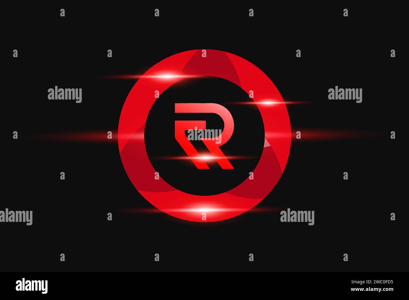 R Red logo Design. Vector logo design for business Stock Vector Image ...