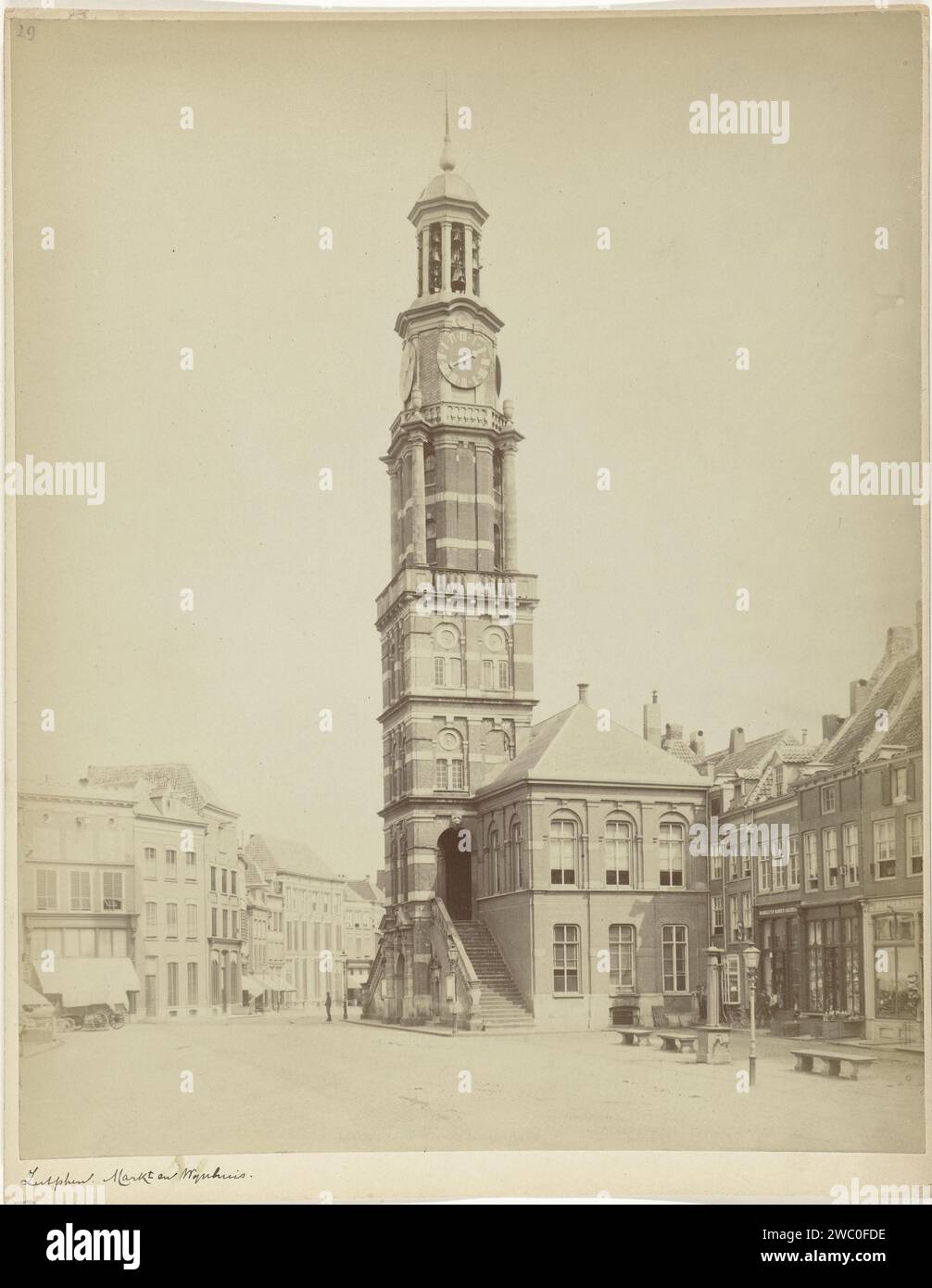 Markt and the Wijnhuistoren in Zutphen, Anonymous, 1860 - 1920 ...