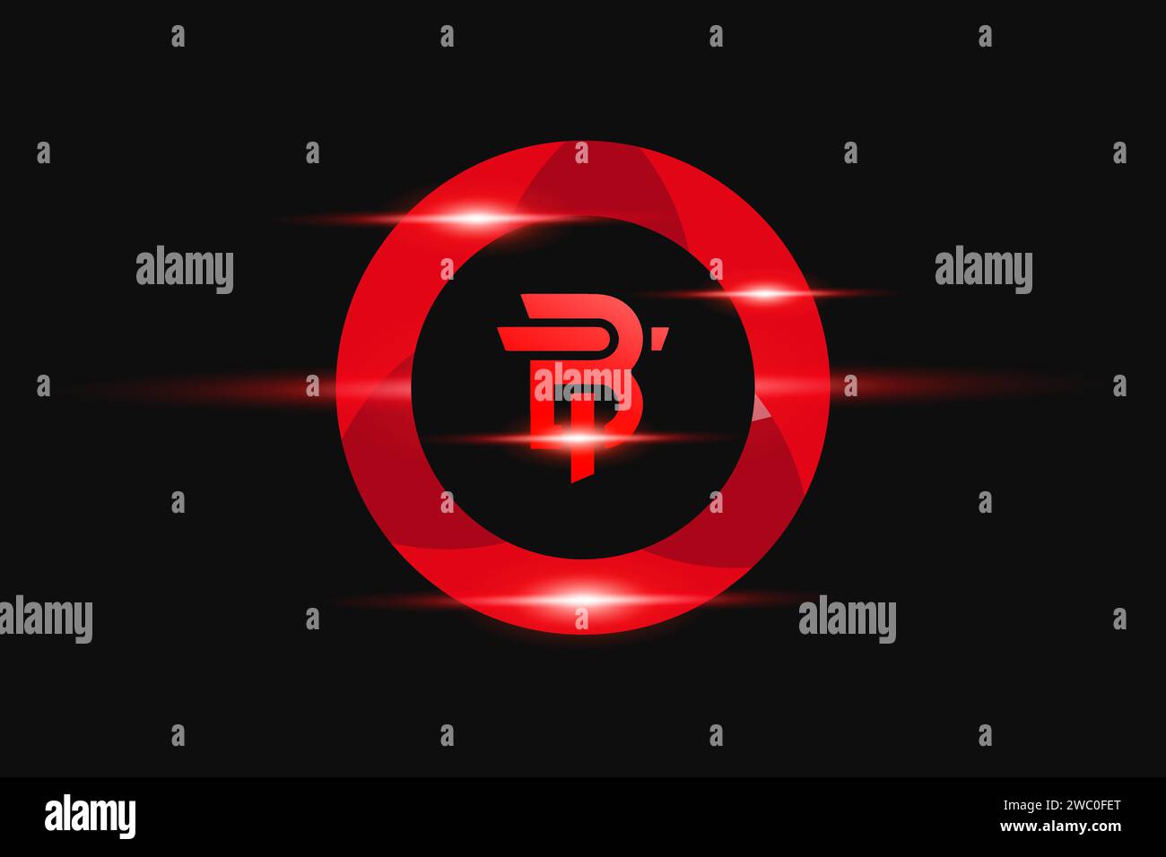 BT Red logo Design. Vector logo design for business Stock Vector Image ...