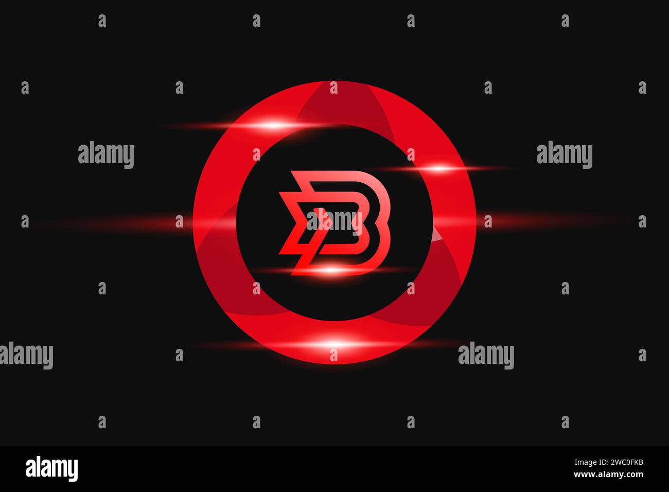 BB Red logo Design. Vector logo design for business Stock Vector Image ...