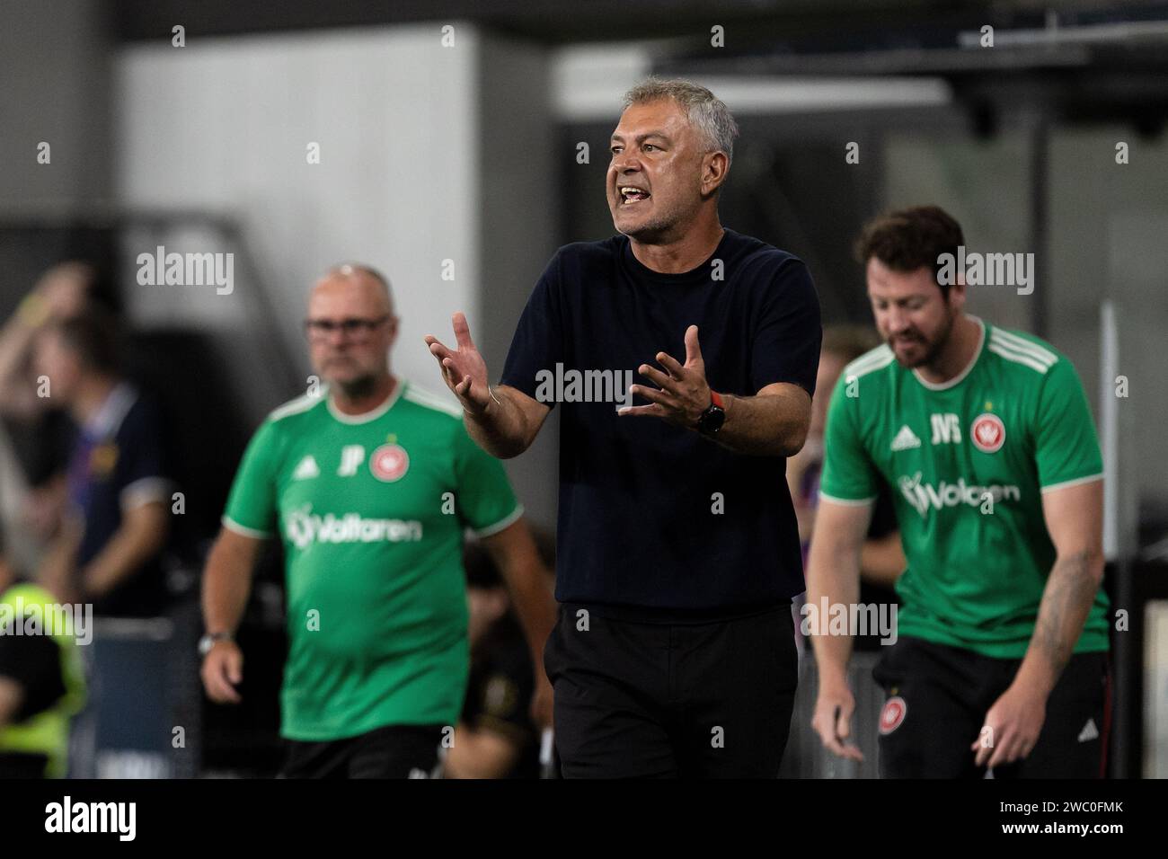 Sydney, Australia, 12 January, 2024. Western Sydney Wanderers coach ...