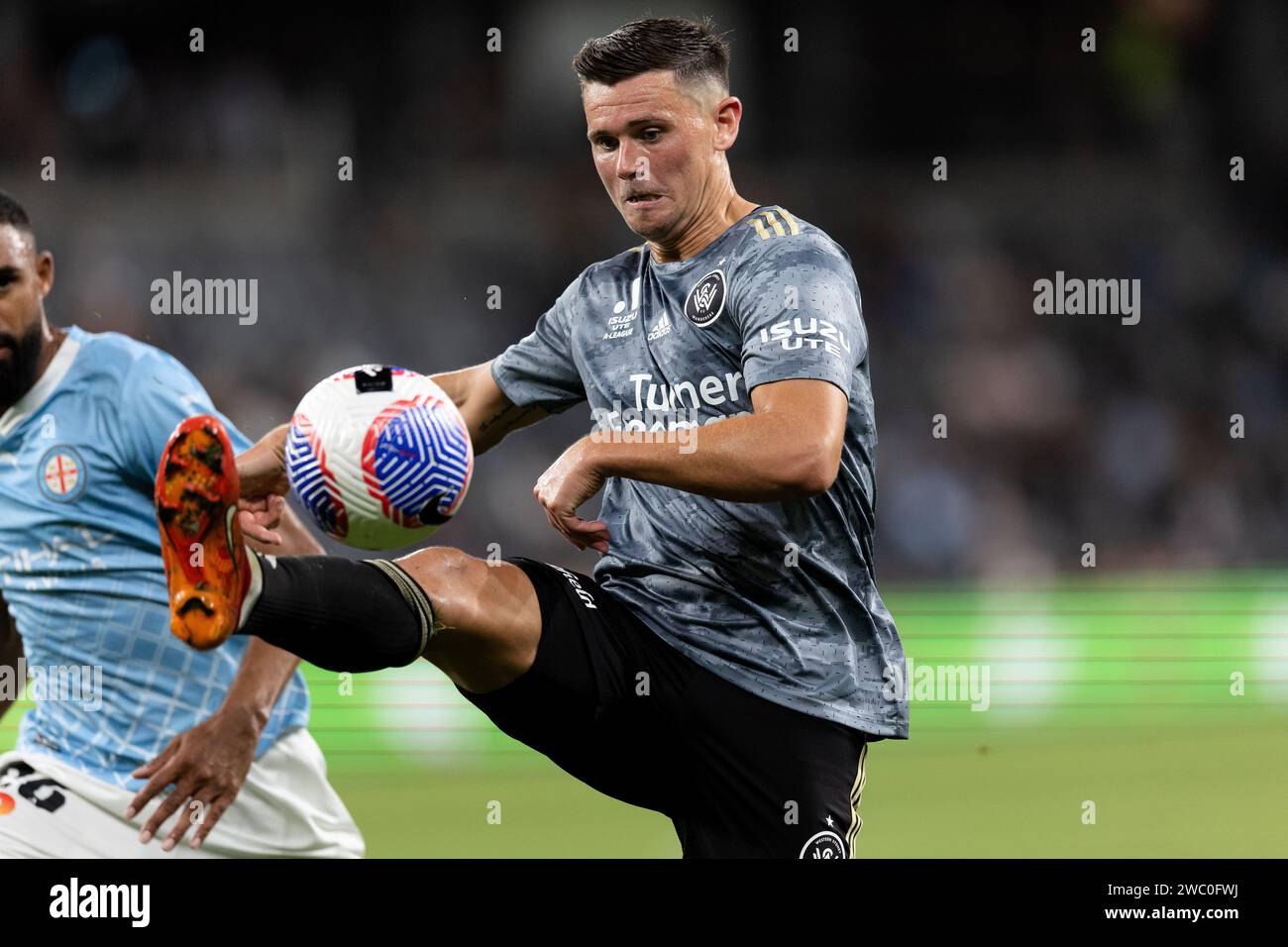 Sydney, Australia, 12 January, 2024. Marcus Antonsson of Western Sydney ...