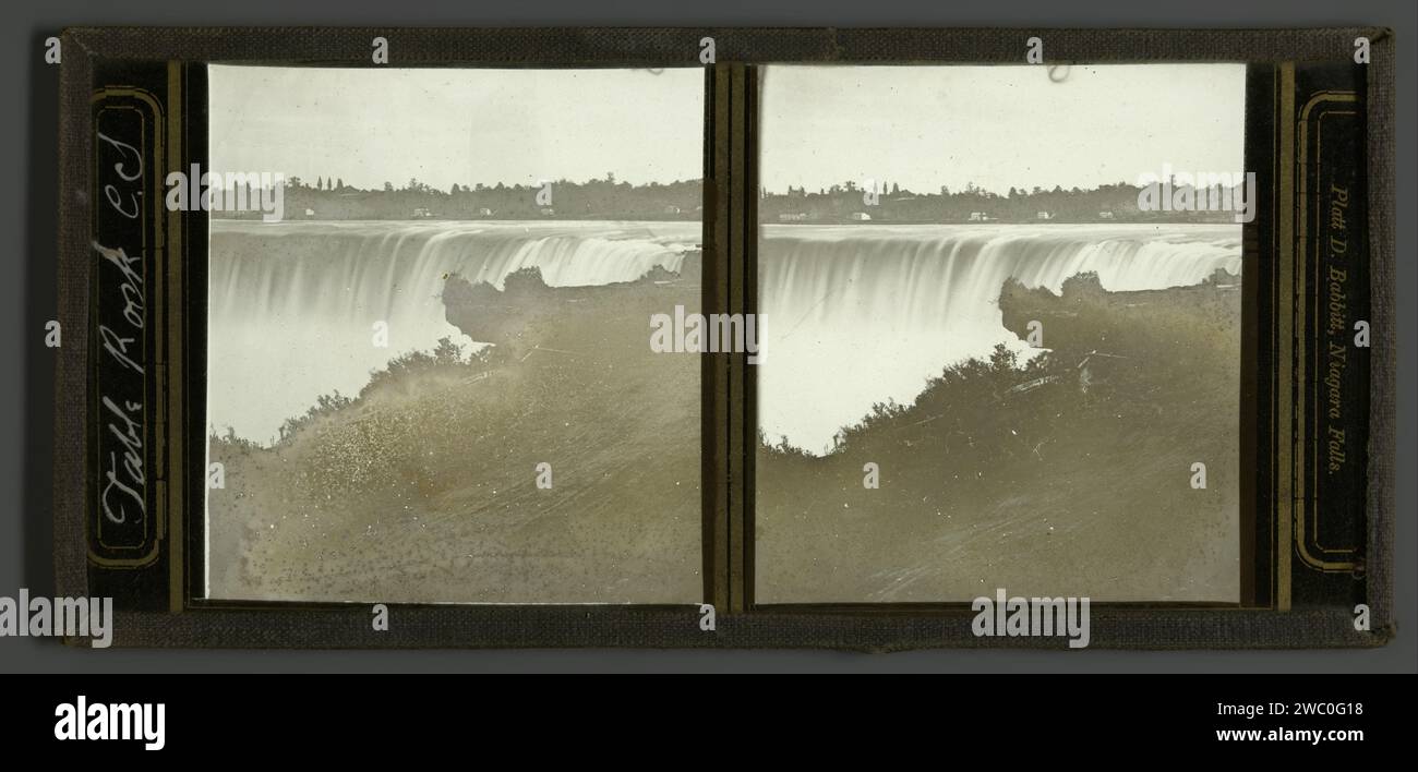 View of Table Rock and the Niagara waterfalls, Platt D. Babbitt, 1860 ...