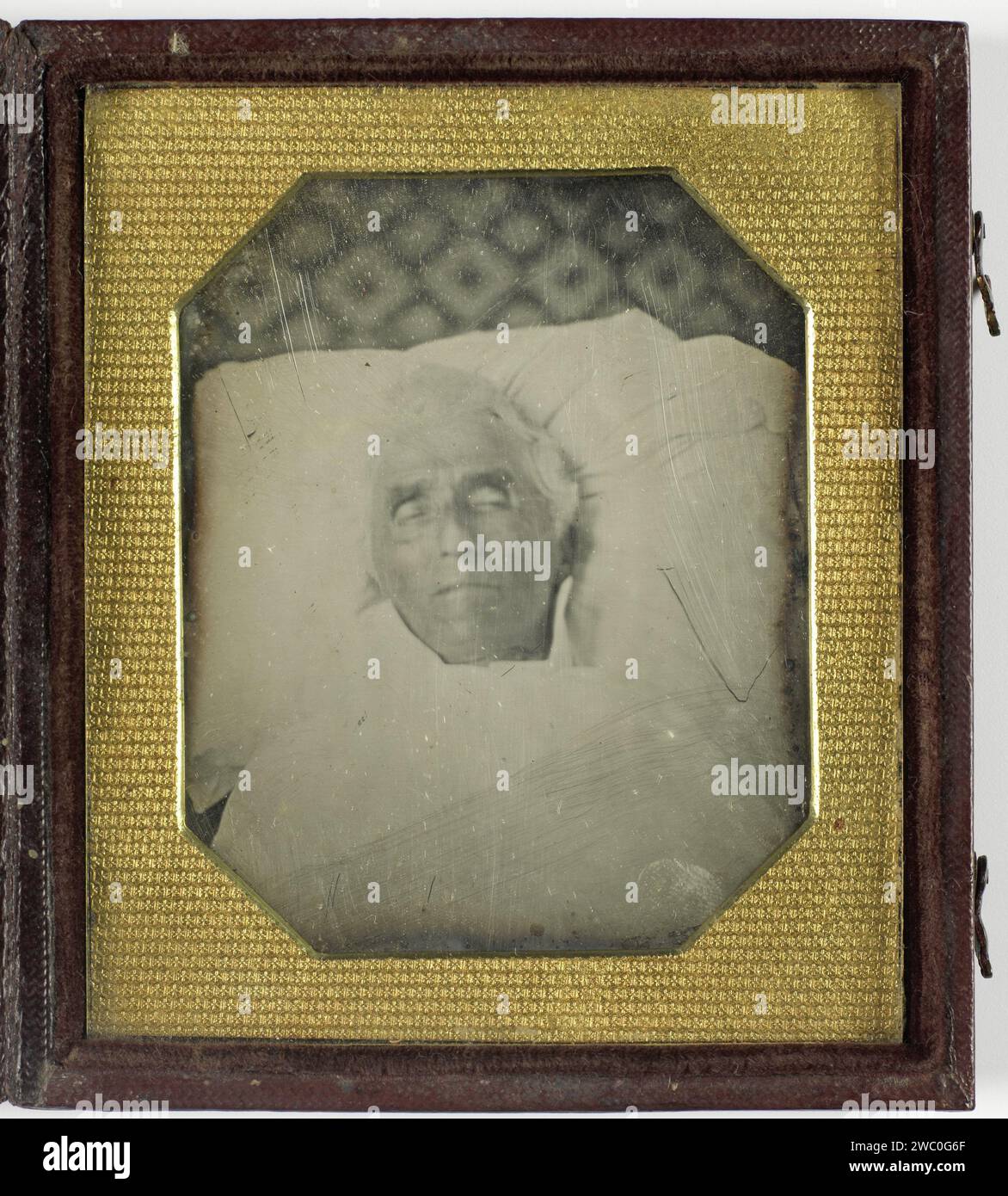Post-mortemportret, anonymous, 1840 - 1860 photograph copper (metal ...