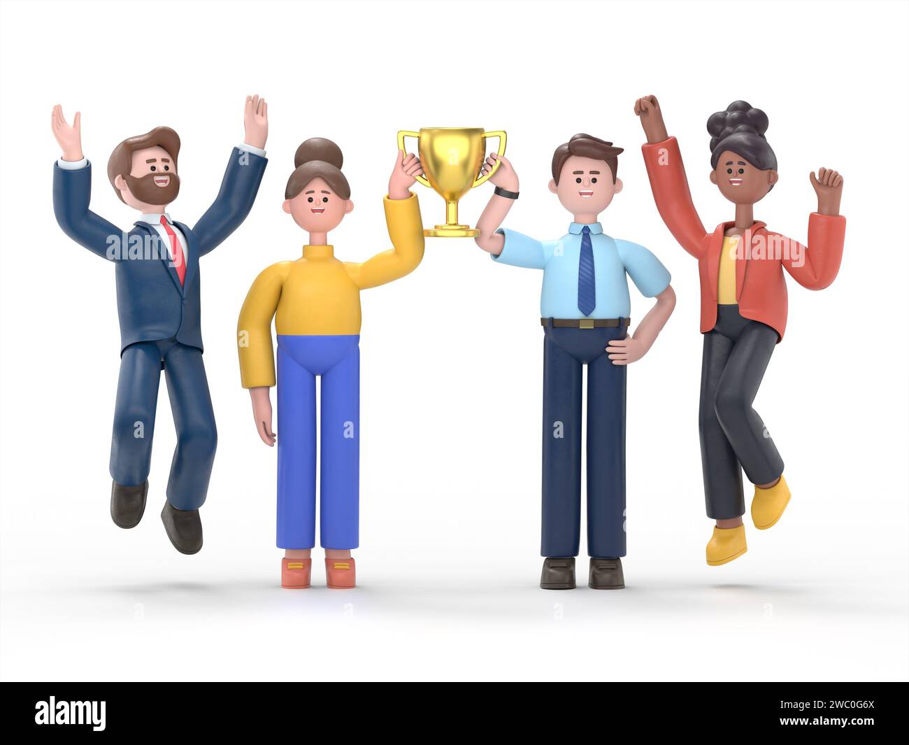 Business company achievements. 3d illustration of business, Group of ...