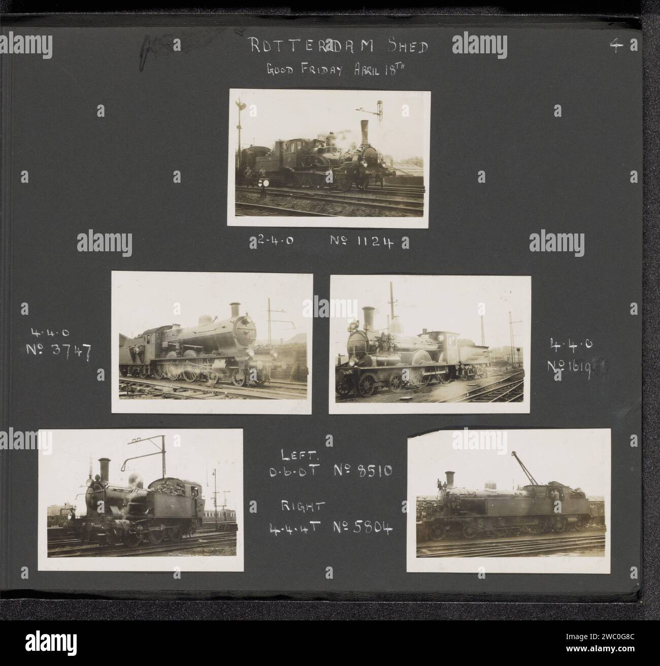 Locomotives on railway yard Rotterdam, 1930 photograph Album magazine ...