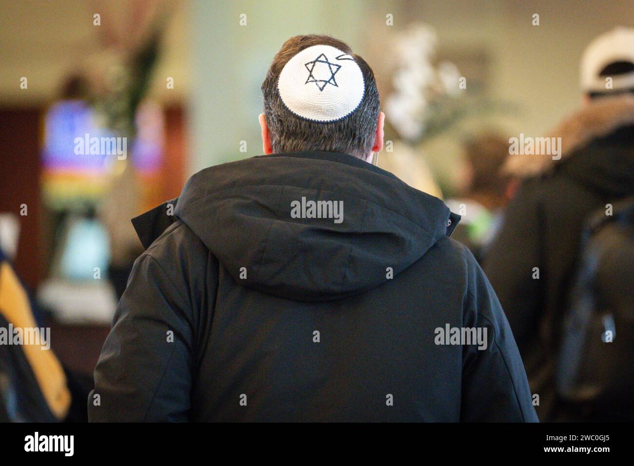 Kippa Symbolbild fuer religioese Kopfbedeckung juedischer Maenner ...