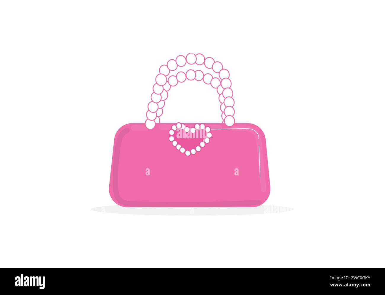 Cute Pink Handbag Illustration Stock Vector Image & Art - Alamy