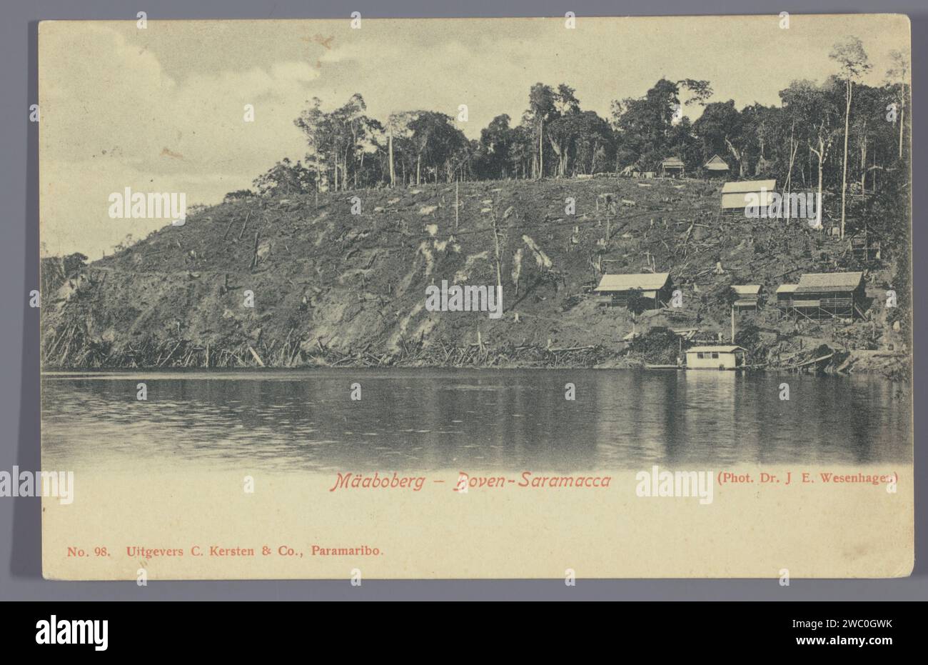 View of Mäaboberg, Suriname, Jacob Evert Wesenhagen, c. 1905 - c. 1910 ...