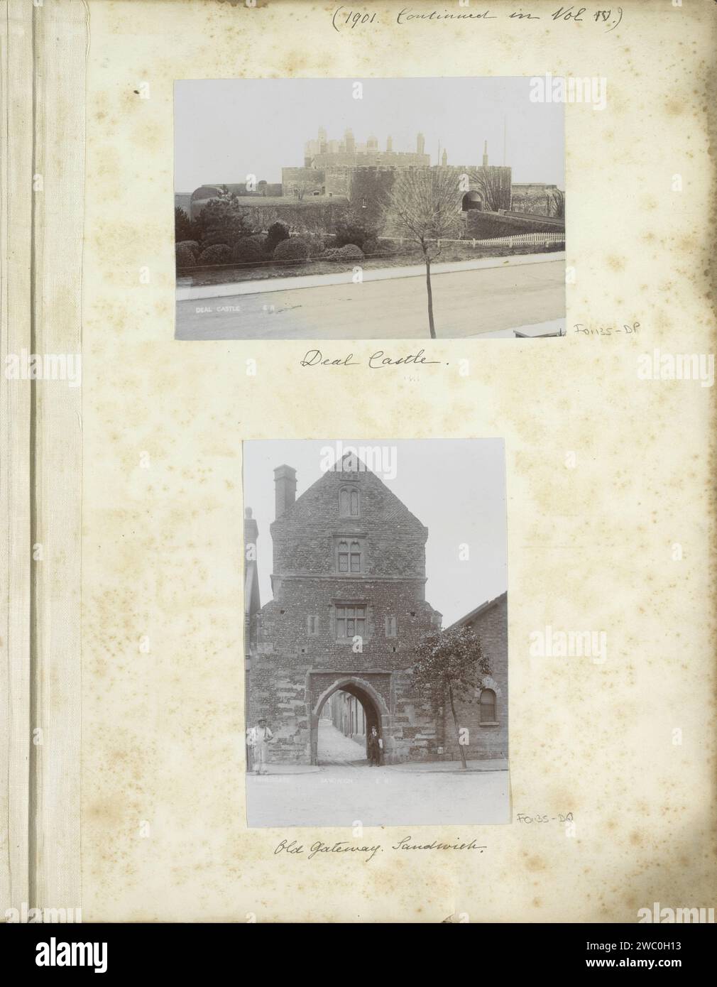 Two men posing in front of the Fishergate in Sandwich, 1901 photograph ...
