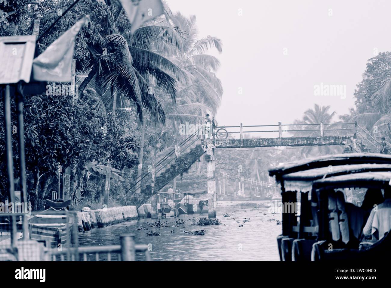 Bridge kerala backwaters india hi-res stock photography and images - Alamy