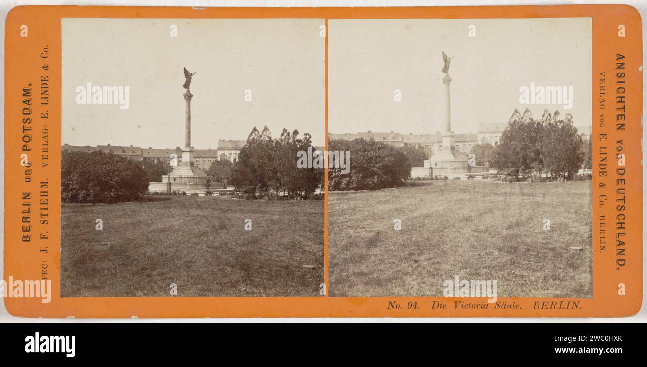Peace Column Op de Belle-Alliance-Platz, Kreuzberg, Berlijn, Johann ...