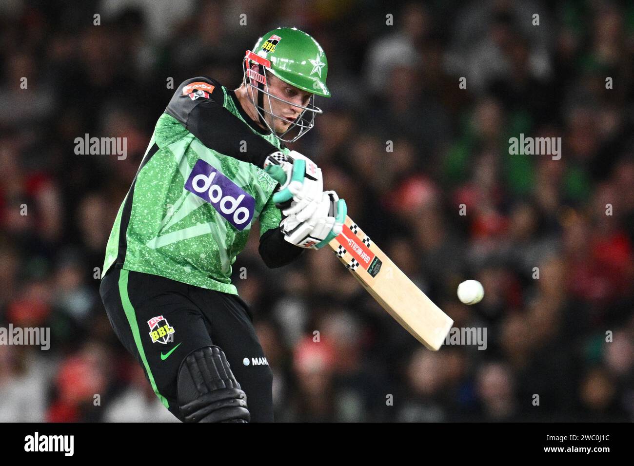 Melbourne, Australia. 13th Jan, 2024. Tom Rogers of the Stars plays a ...