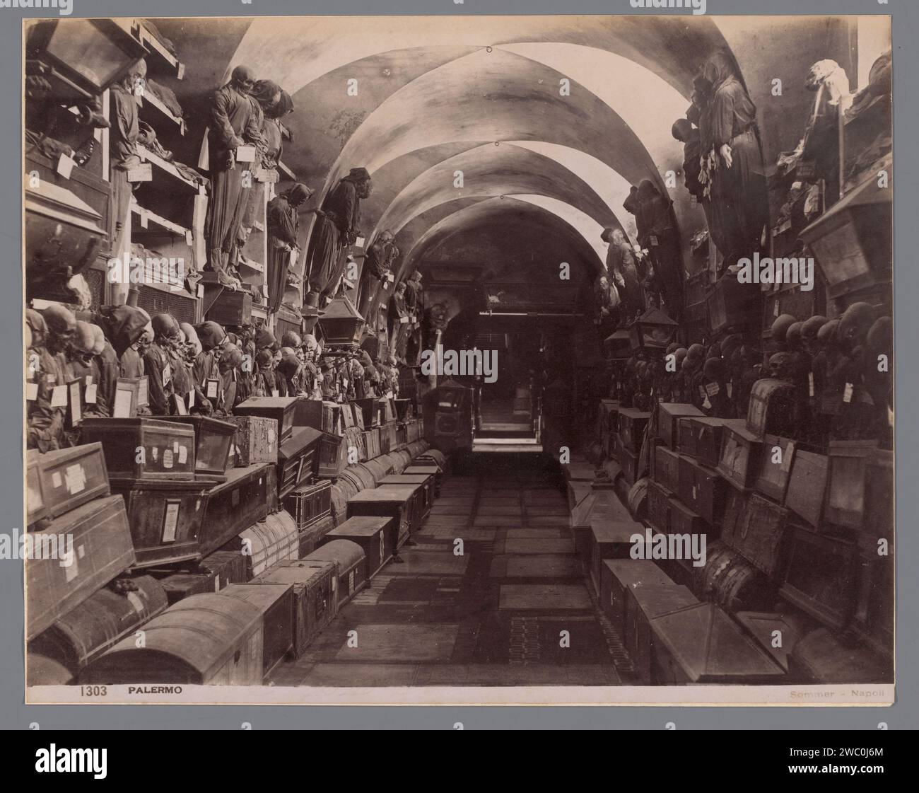 Interior of the Crypt of the Capuchins in Palermo, Giorgio Sommer, 1857 ...
