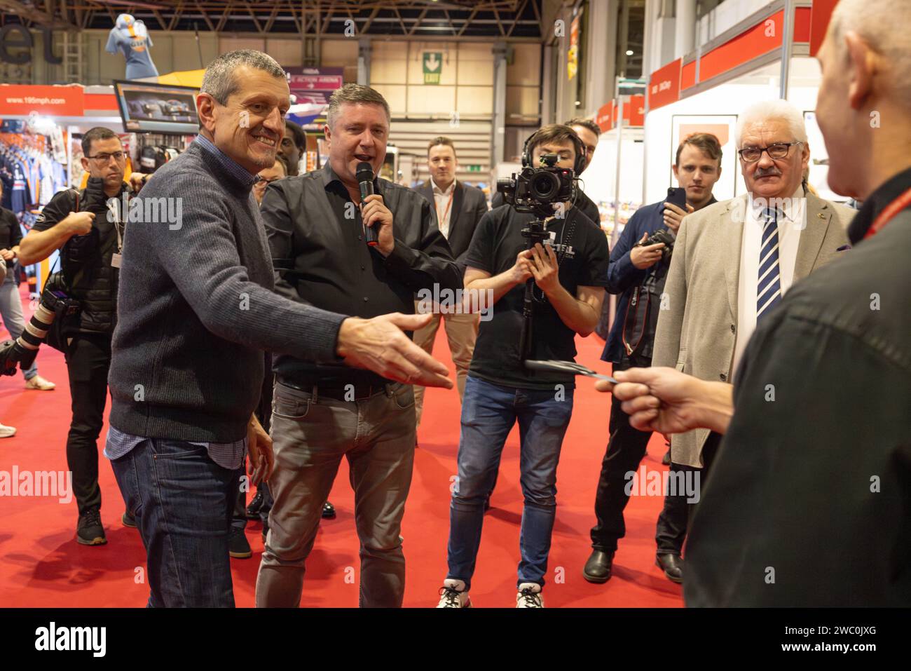 Birmingham, UK. 13 Jan, 2024. Guenther Steiner opens the Autosport ...