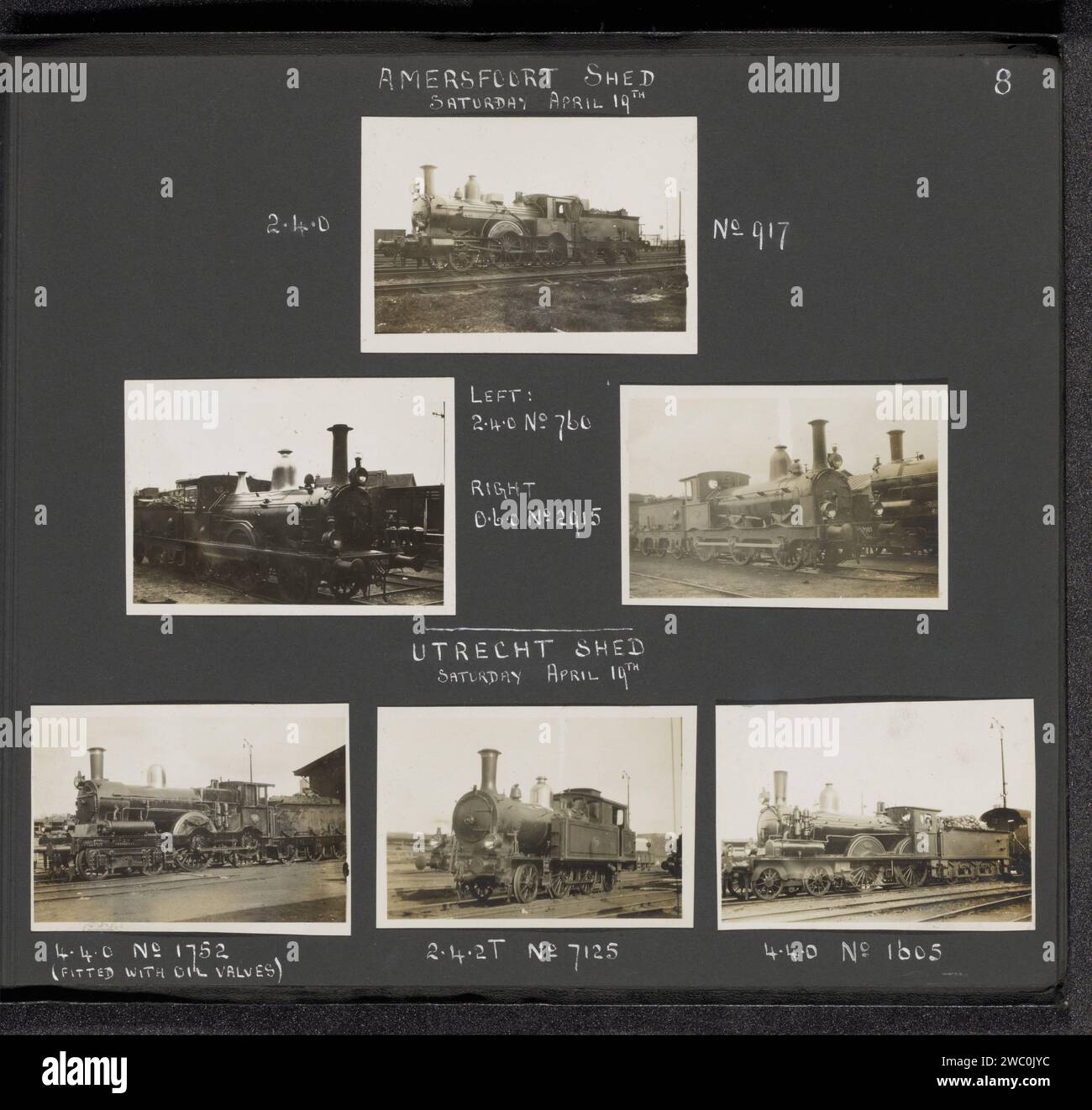 Locomotives on railway yards Amersfoort and Utrecht, 1930 photograph ...