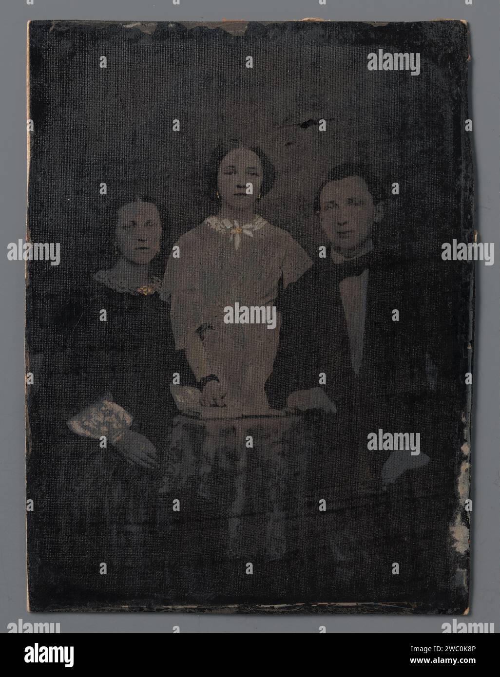 Portrait of a father, mother and a child, Anonymous, 1853 - 1863 ...