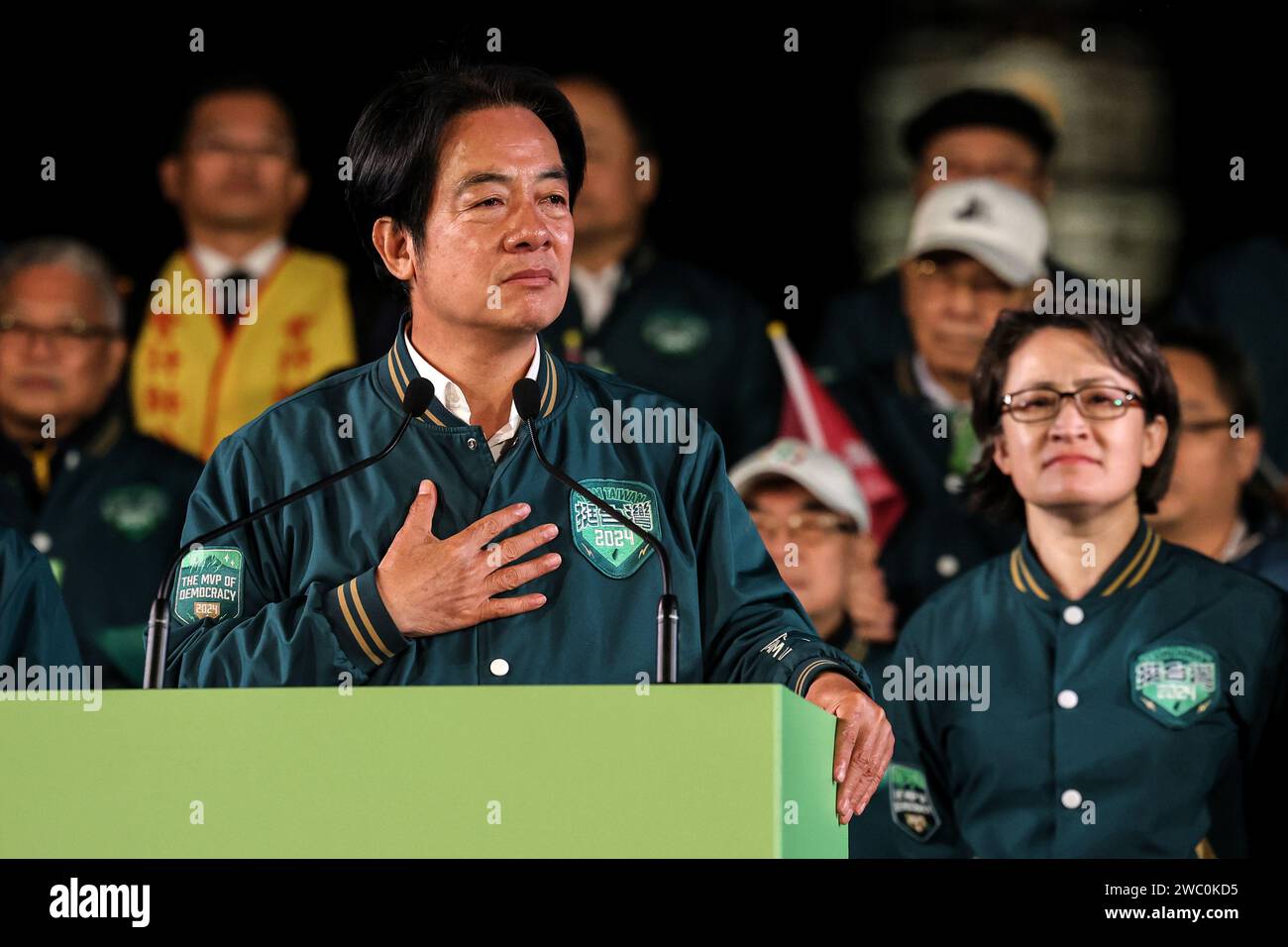 Taipei, Taiwan. 11th Jan, 2024. Lai Ching-te, the presidential ...