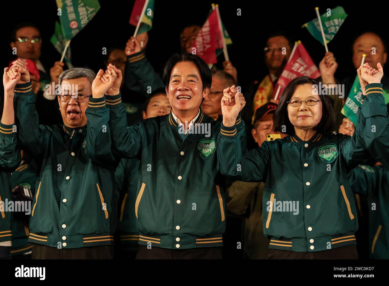 Taipei, Taiwan. 11th Jan, 2024. Lai Ching-te, the presidential ...